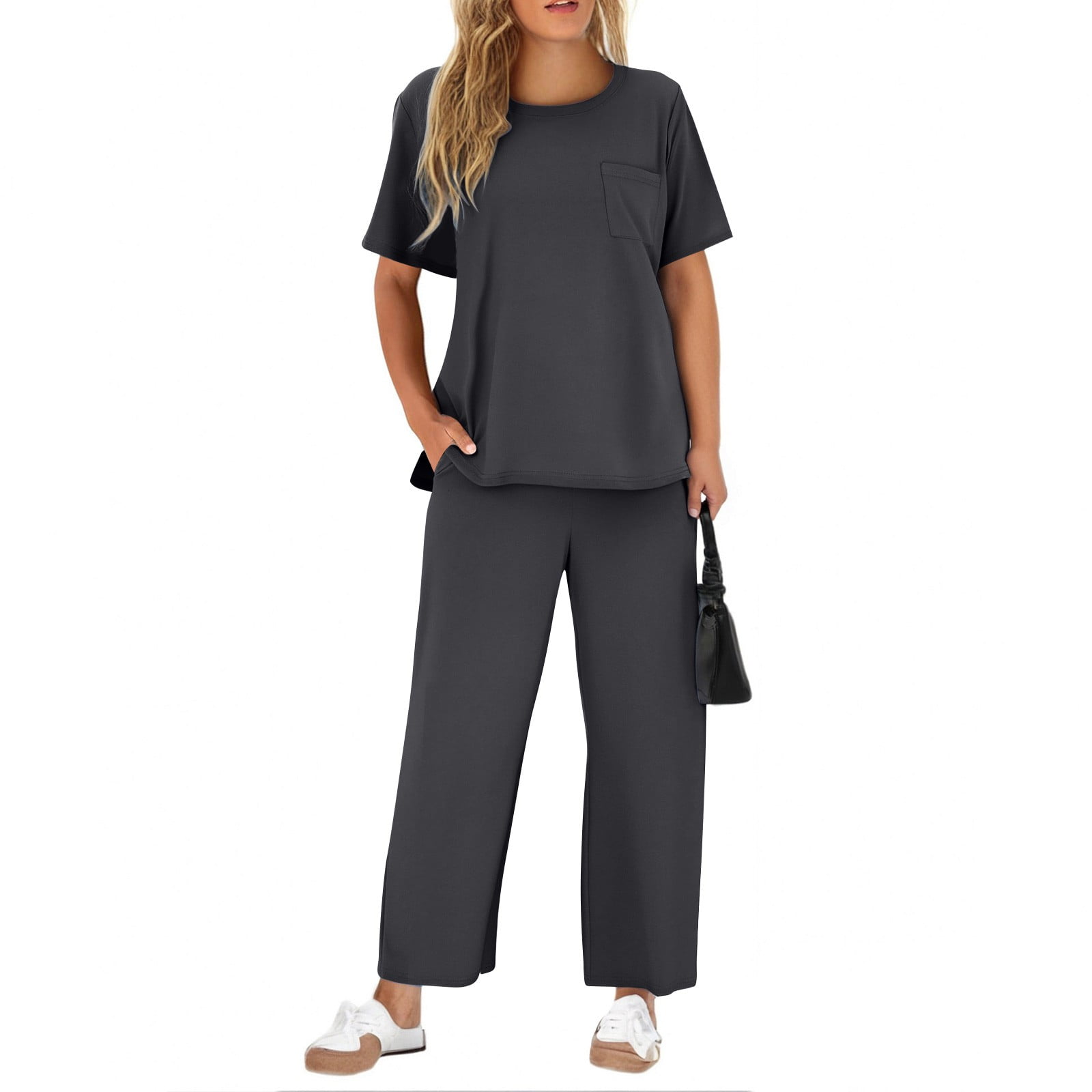 gbyLJF Two Piece Sets for Women Summer Travel Vacation Outfits Short ...