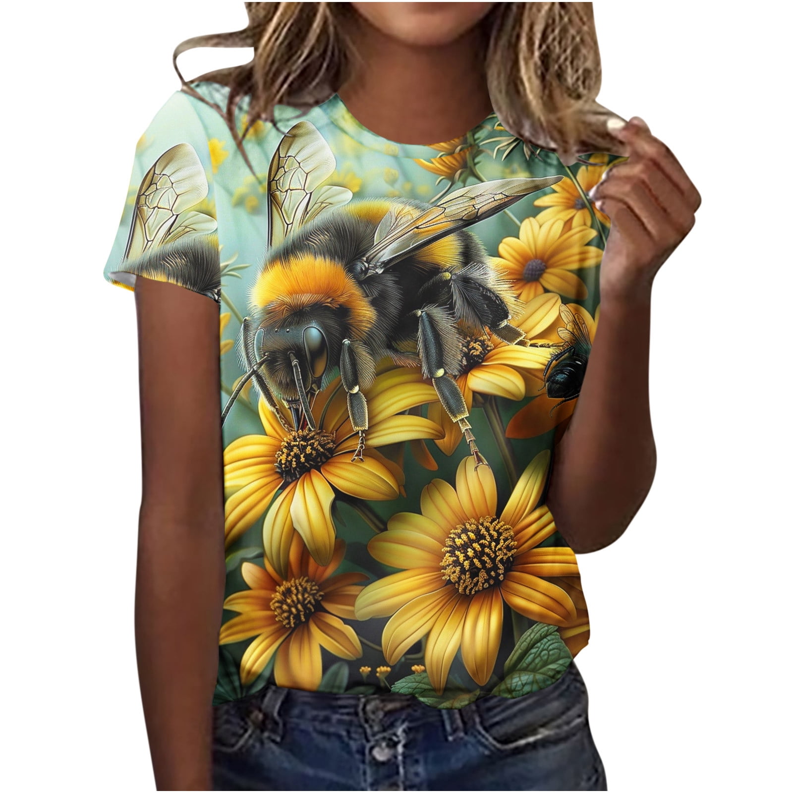 gbyLJF V Neck Graphic Tees for Women Womens Gauze Tops Tennis Shirts ...