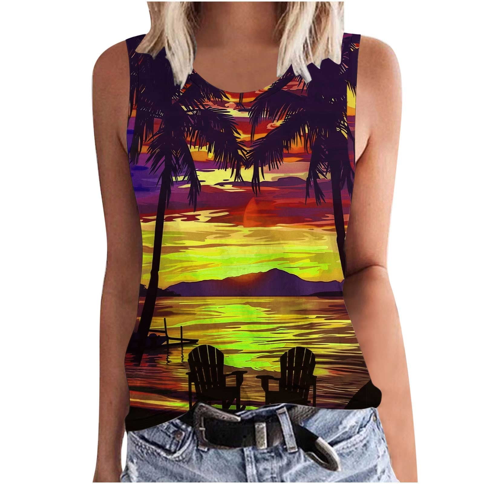 gbyLJF Woman's Tank Tops for Summer Scoop Back Tank Top Tight Tank Tops ...