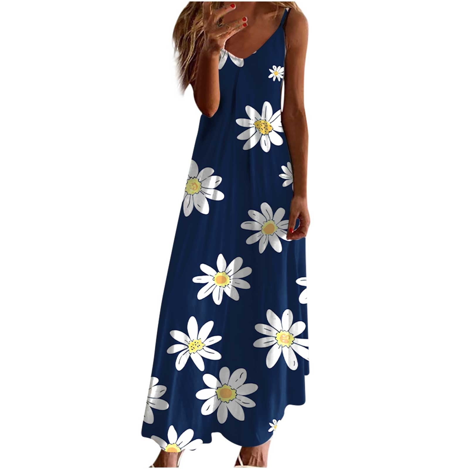 gbyLJF Womens Formal Summer Dress Boho Hippie Dress Cocktail Dress for ...