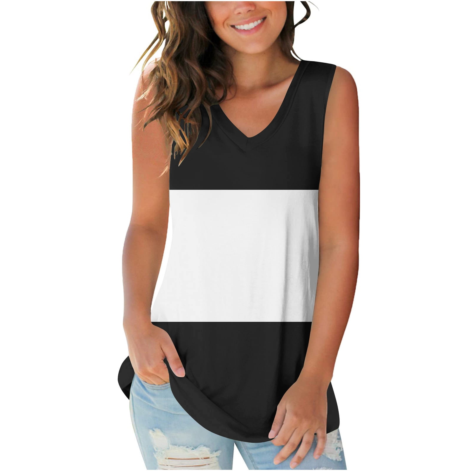 gbyLJF Womens Sleeveless Nightgown Sleeveless Tops Women Tank ...