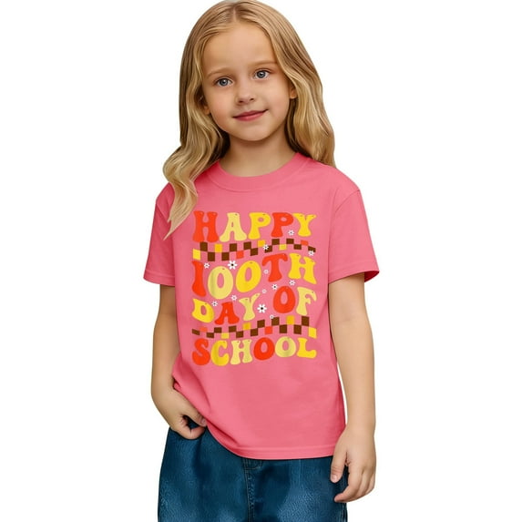 gcong Baby Girl T Shirt Short Sleeve T-Shirts Crew Neck, Girls Short ...