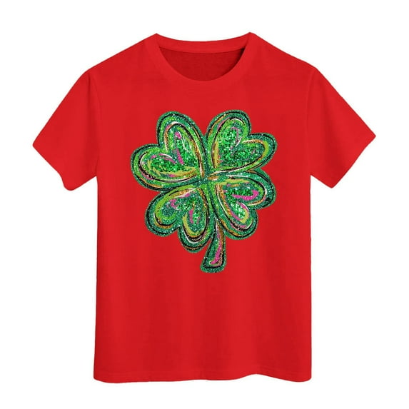 gcong Girl St Patricks Day Shirt Round Neck St Patricks Day Outfit for ...
