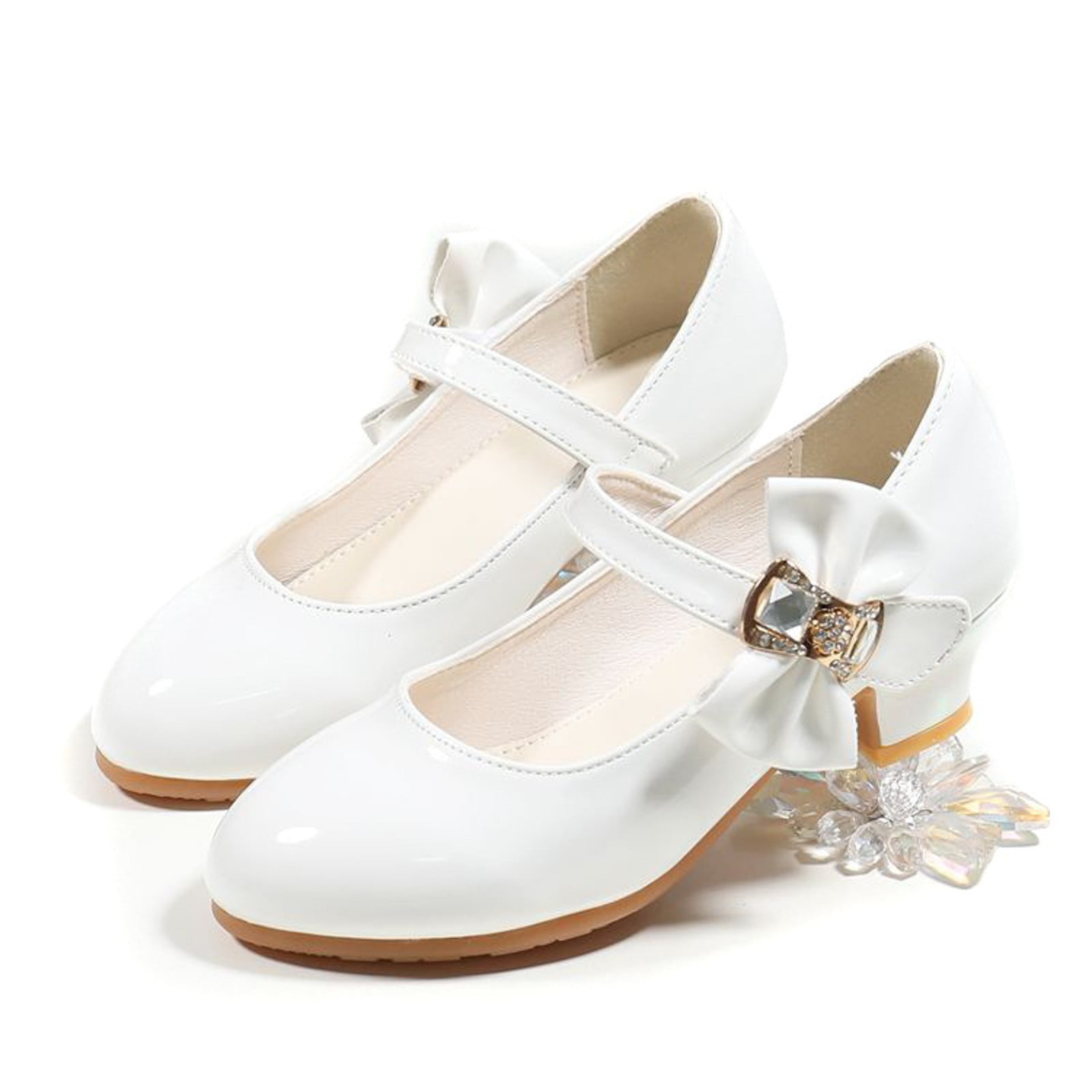 gcong Girls Dress Shoes, Princess Shoes Sparkle Toddler Low Heels ...