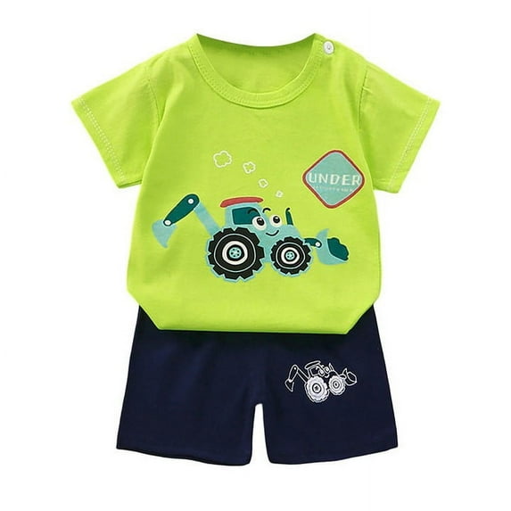 gcong Girls Outfits Size 5 Bow Short Sleeve Tee and Shorts Round Neck ...