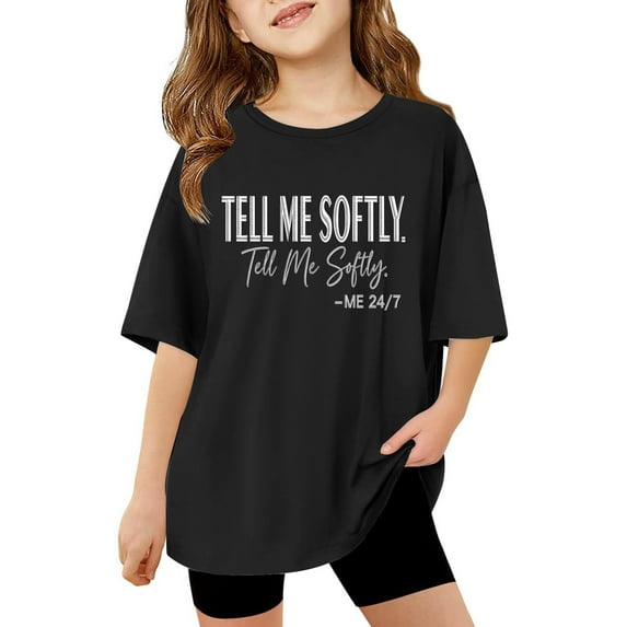 gcong Girls T-Shirts 4t Short Sleeve T Shirt Top Round Neck, Girls ...