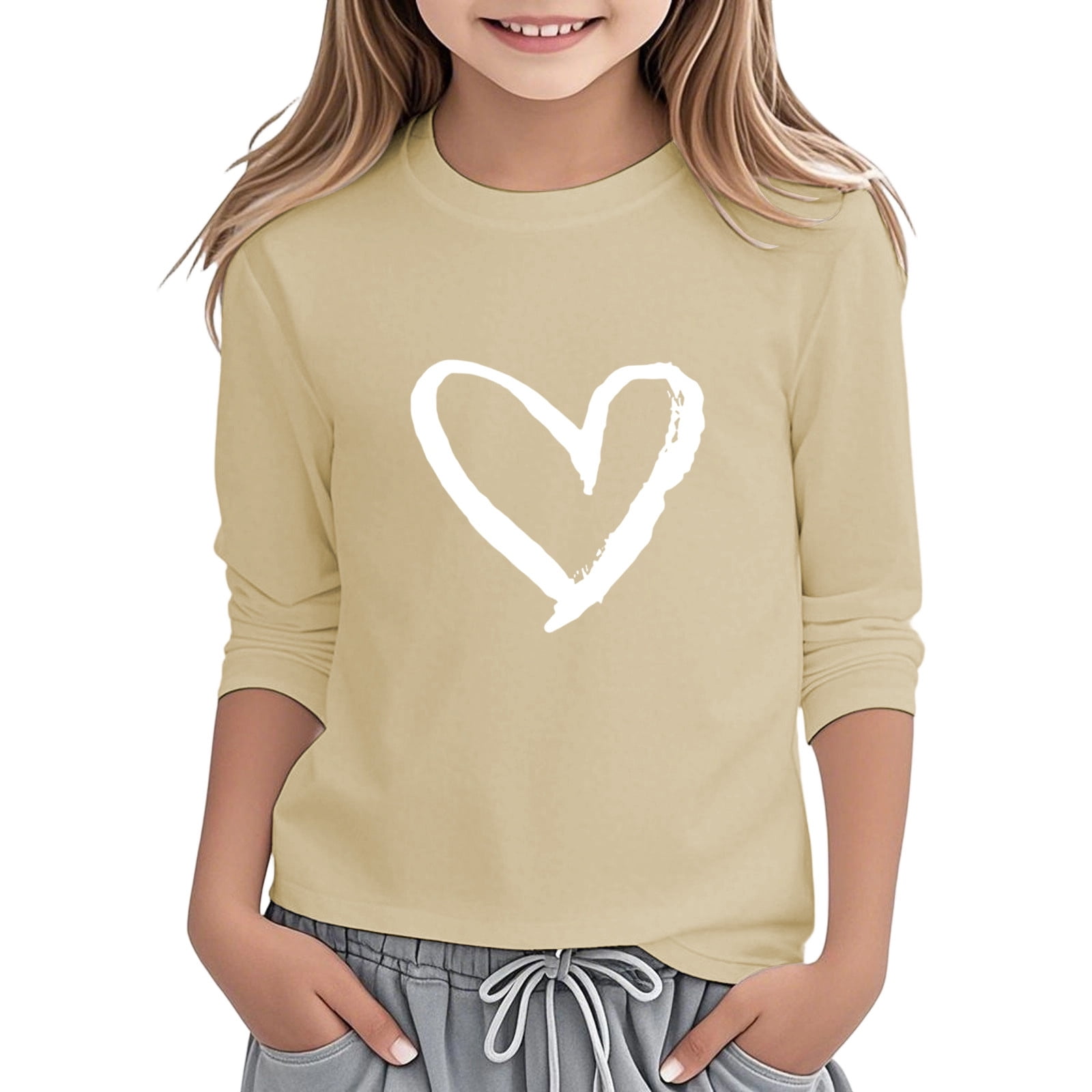 gcong Girls Tshirts Girls' Short-Sleeve Shirts and Tops Round Neck ...