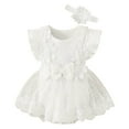 gcong Infant Baby Girl Lace Romper Baby Tulle Dress Romper Flowers ...