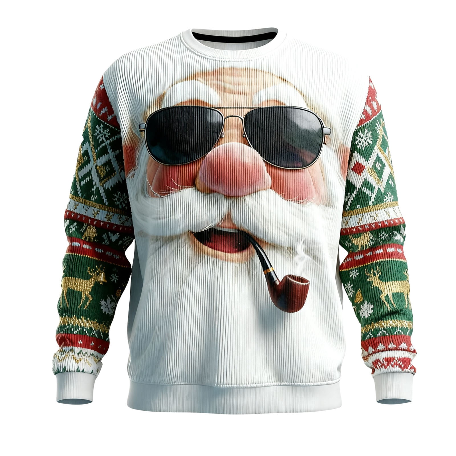 gcong Santa Christmas Sweaters for Men 2025 Funny Christmas Sweatshirts ...