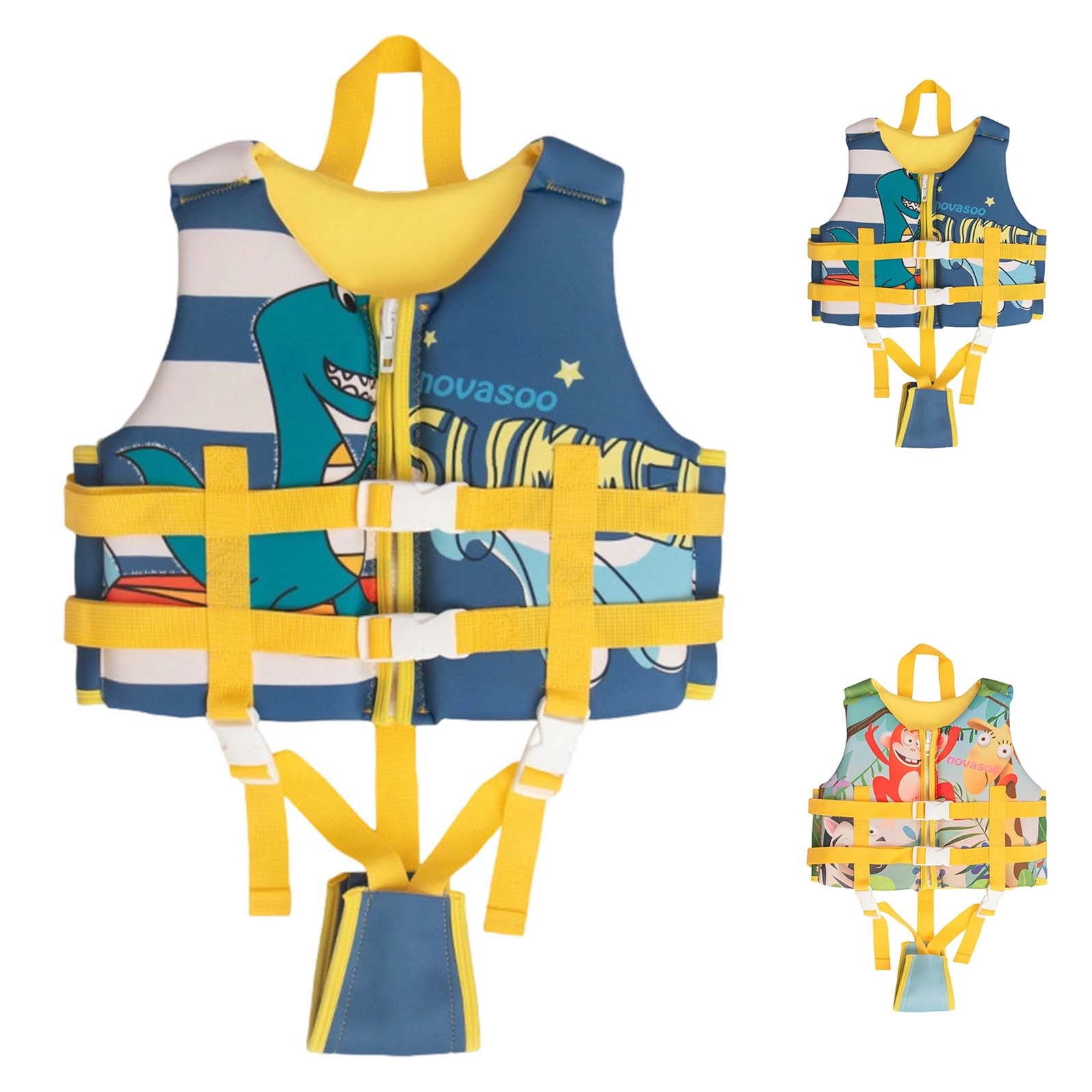 gcong Toddler Life Jackets Swim Vest Adjustable Buoyancy Floaties ...