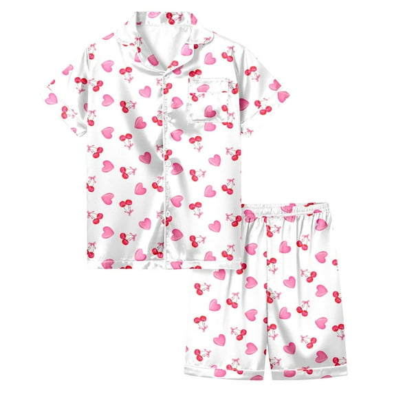 gcong Toddler Summer Clothes Girls Bow Shorts Sleeve Tracksuit Crewneck ...