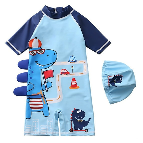 gcong Toddler Swimsuit Boy Cartoon Printed Toddler Baby Boy Swim ...