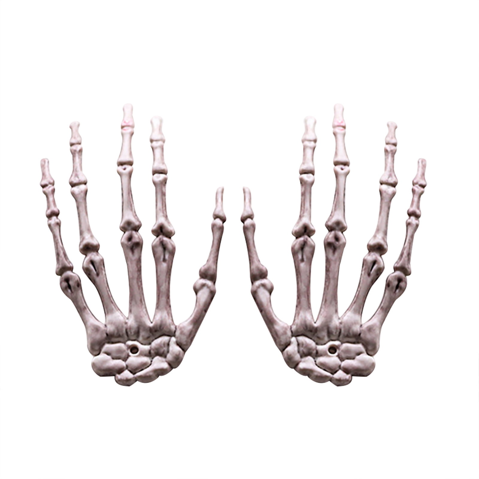 geerera 2 Pack Halloween Skeleton Hands, Plastic Fake Hand Bone ...