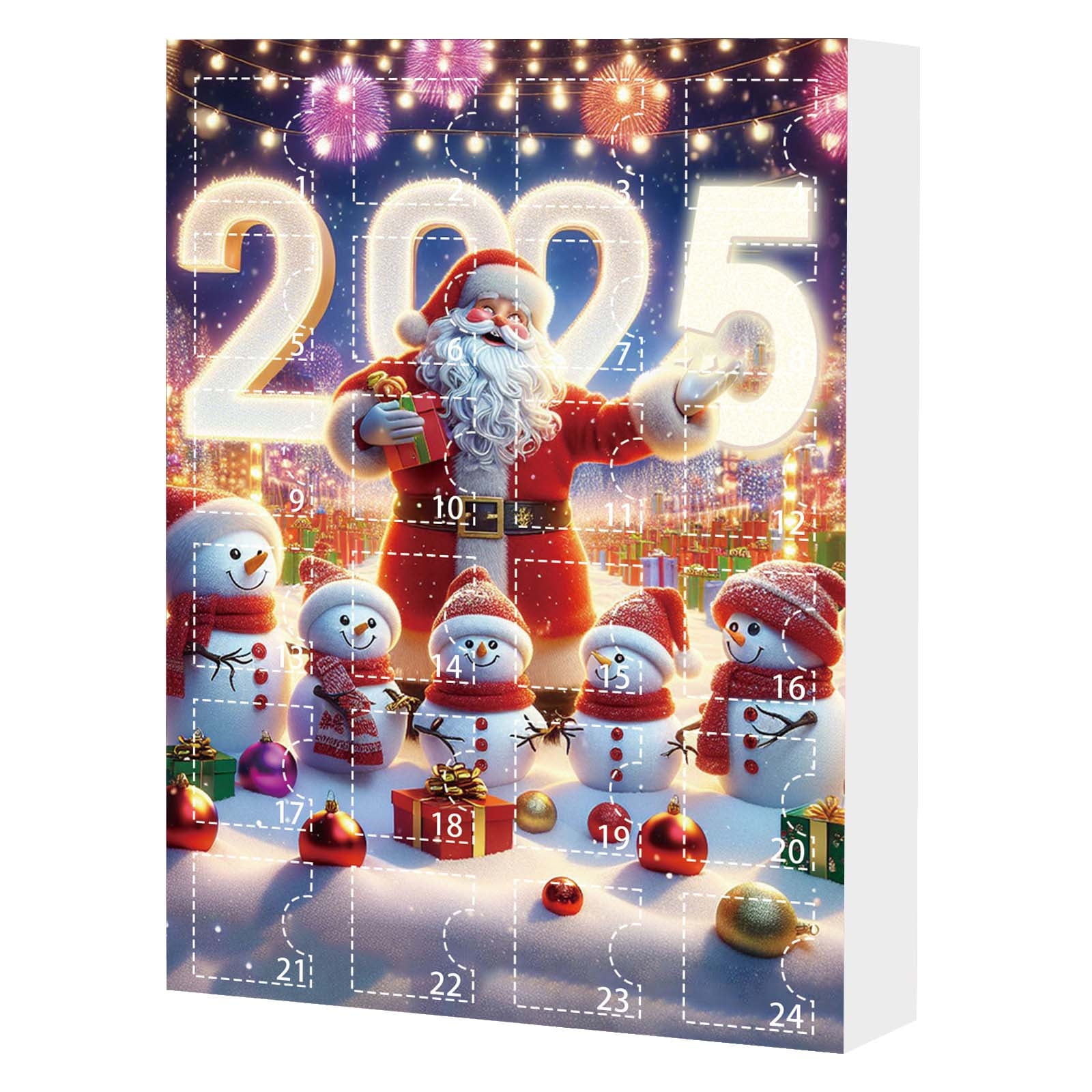 geerera 2025 Snowmen Christmas Advent Calendar, Cute Snowmen Countdown ...