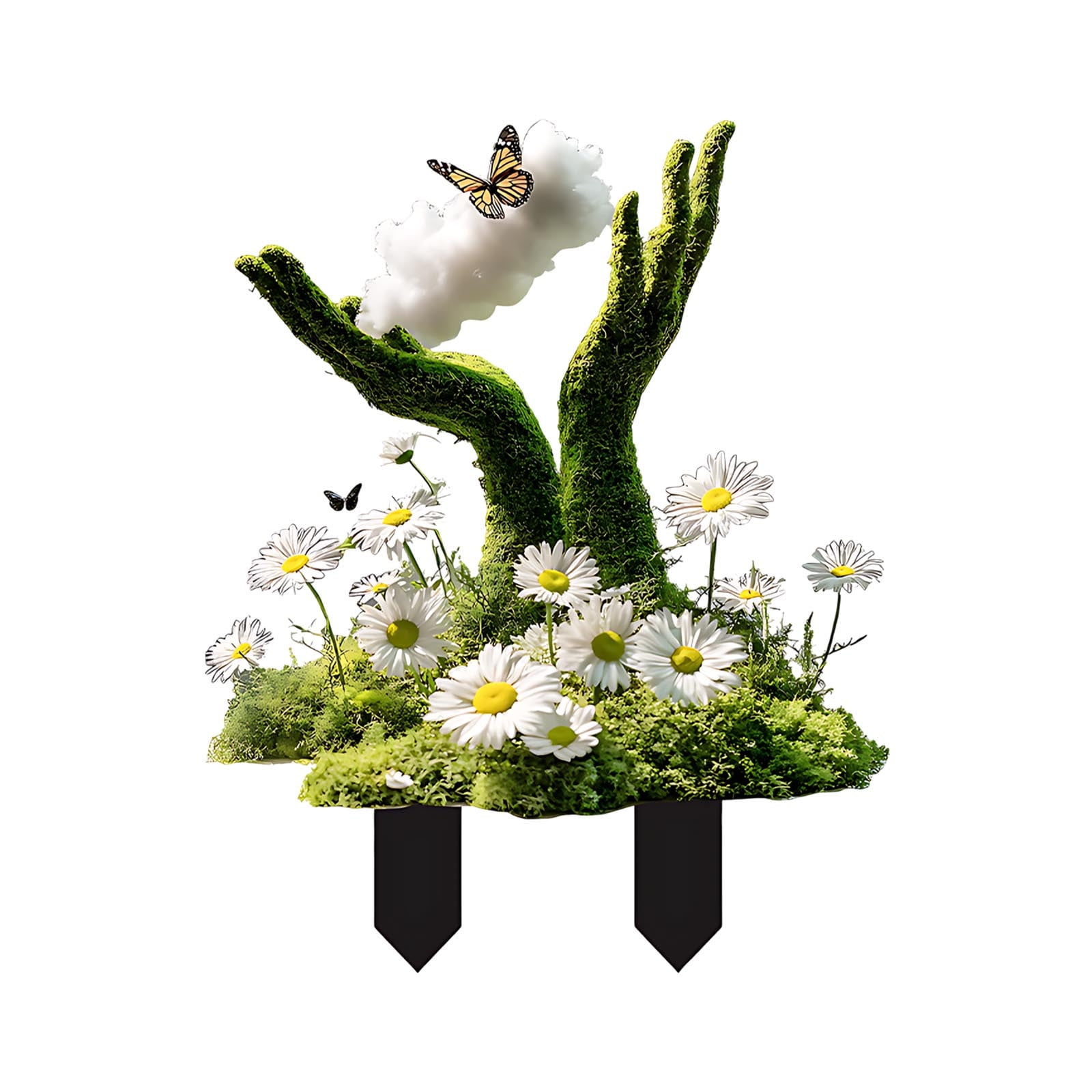 geerera 2D Acrylic Garden Statues, Whimsical Tree Man & Fairy Earth ...
