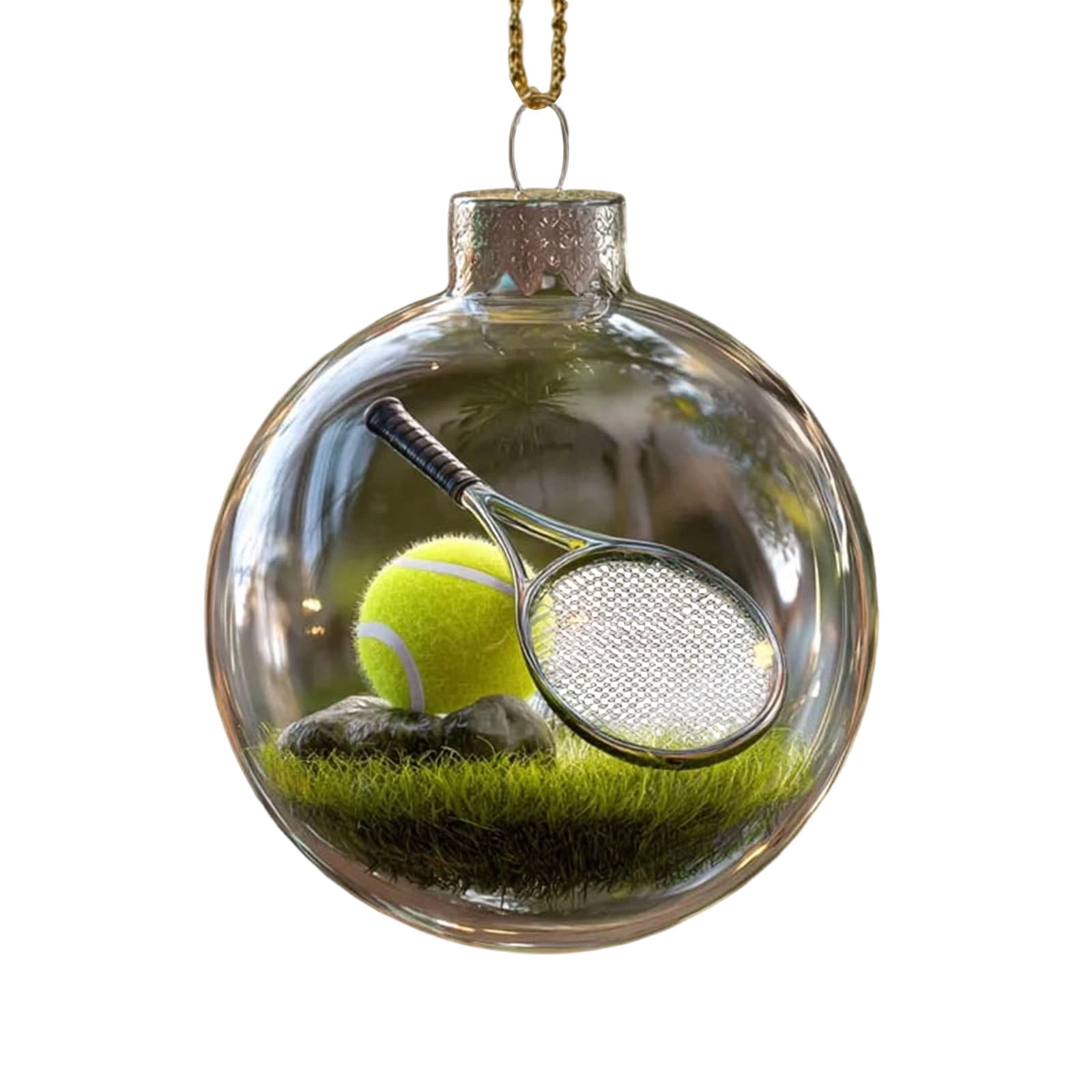 geerera 3D Crystal Tennis Ornament, Sports Theme Christmas Decoration ...