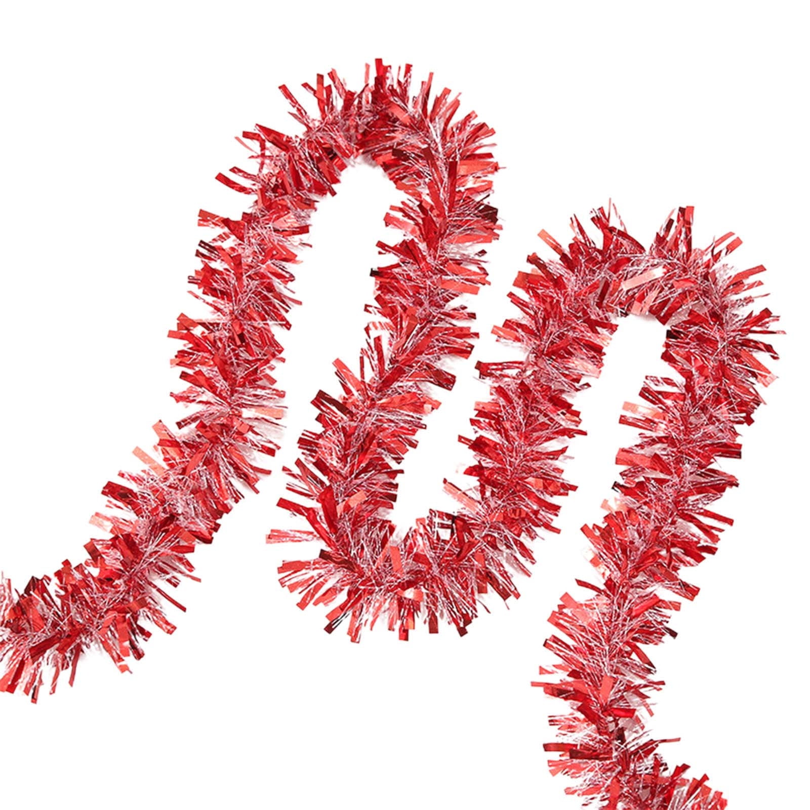 geerera 6.6FT Christmas Tinsel Garland, Metallic Twist Holiday Garland ...