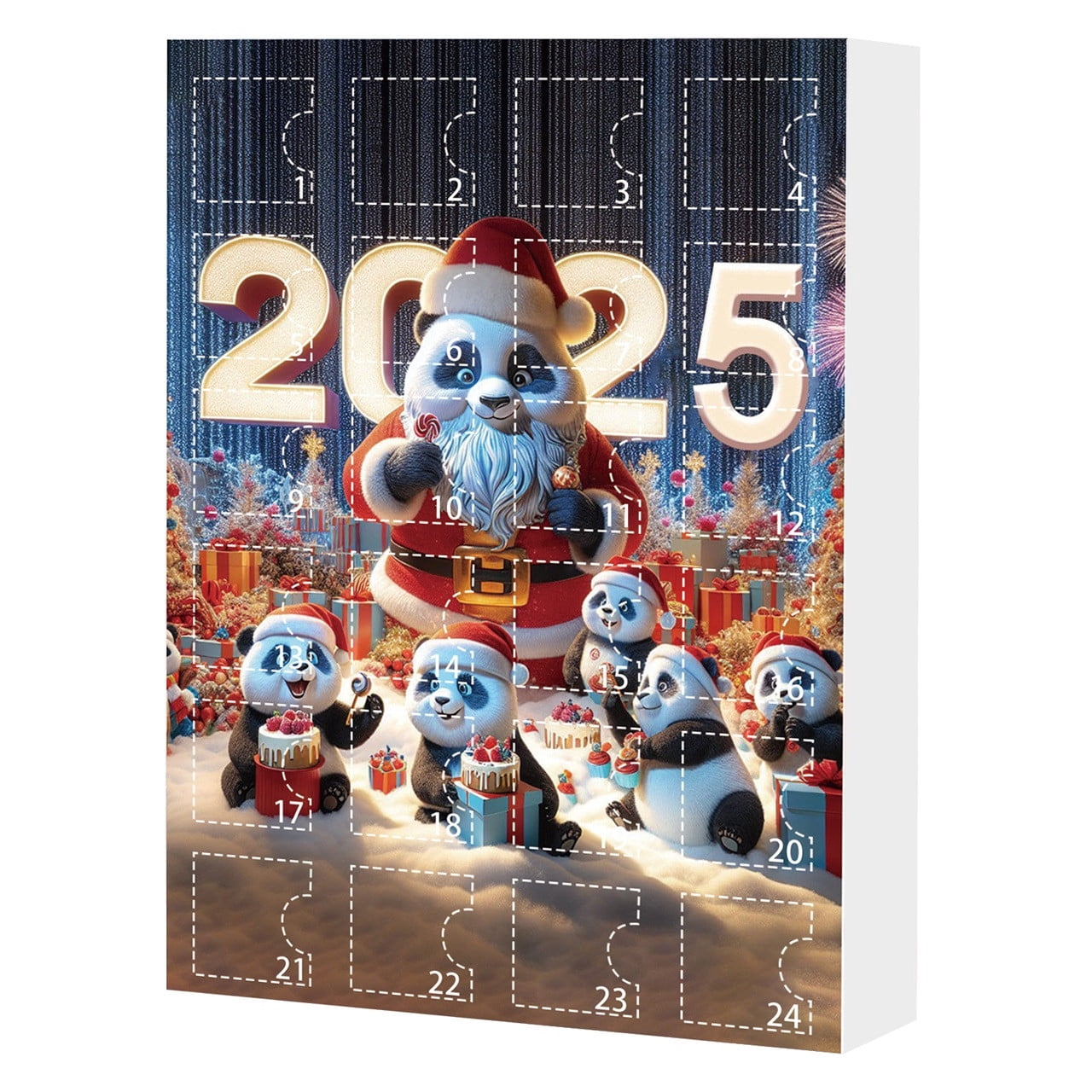 geerera Advent Calendar 2025,Christmas Advent Calendar, Cute Pandas ...