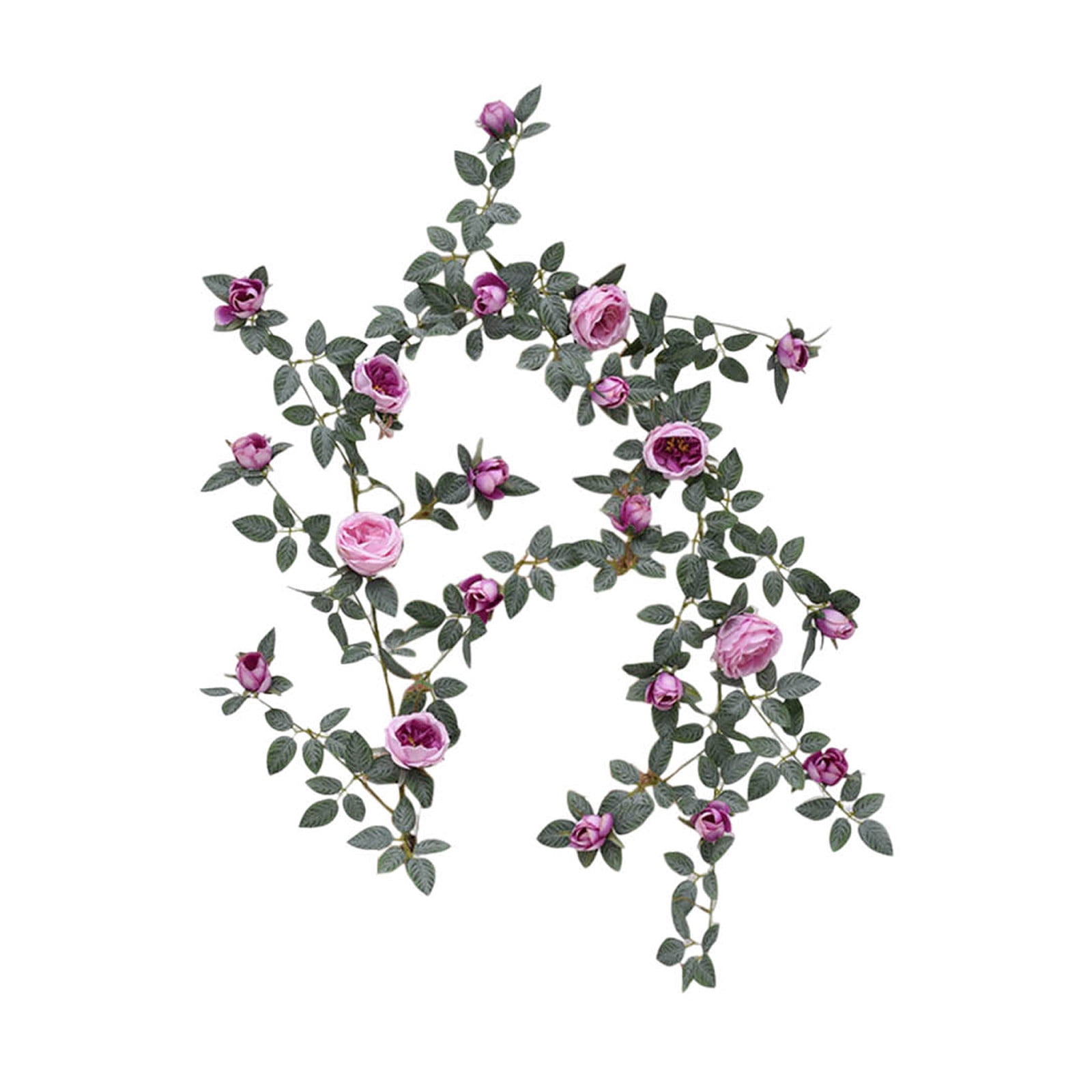 geerera Artificial Rose Cane, Artificial Silk Wild Roses Bendable Vine ...