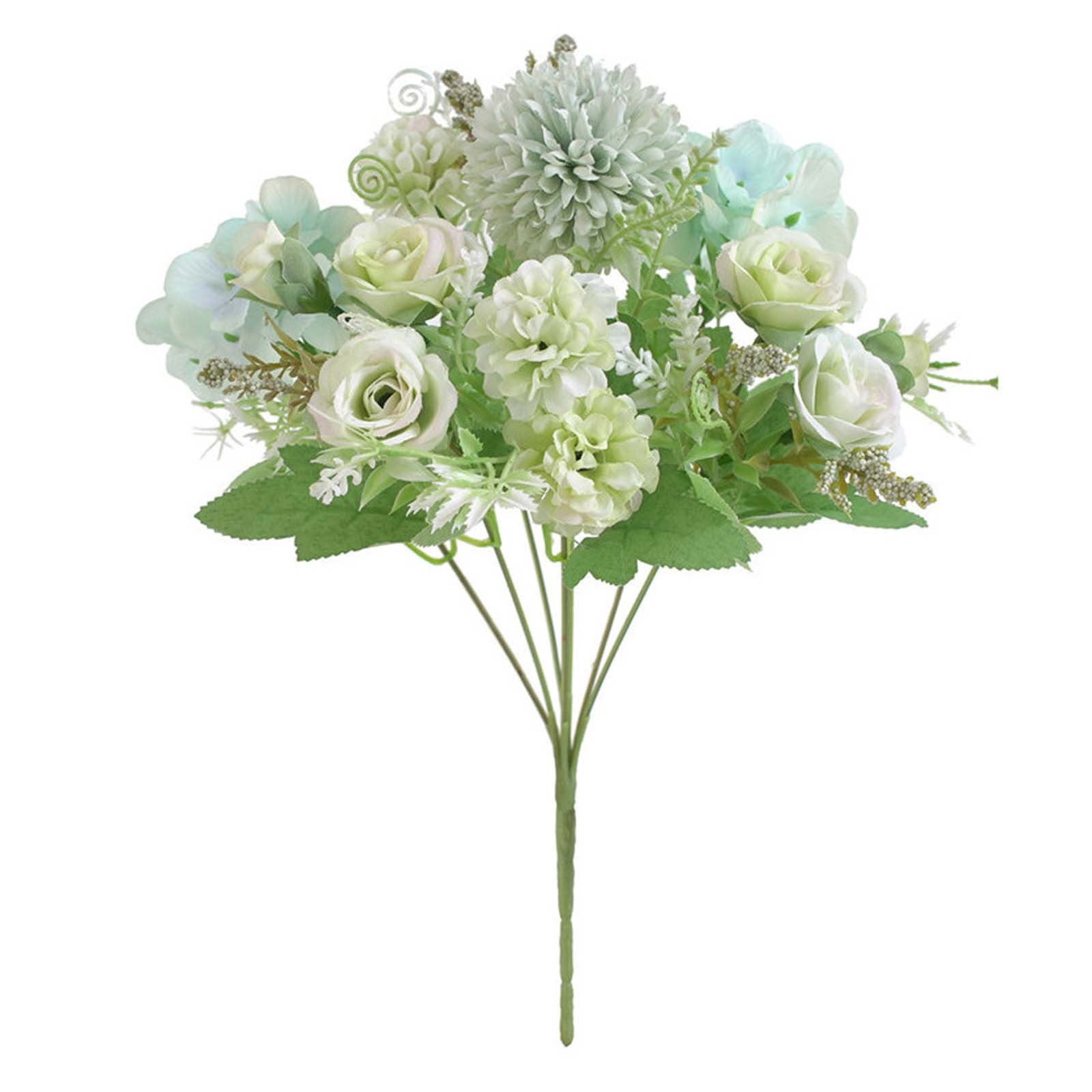 geerera Beautiful Artificial Fake Flowers, Mixed Silk Rose Bouquet ...