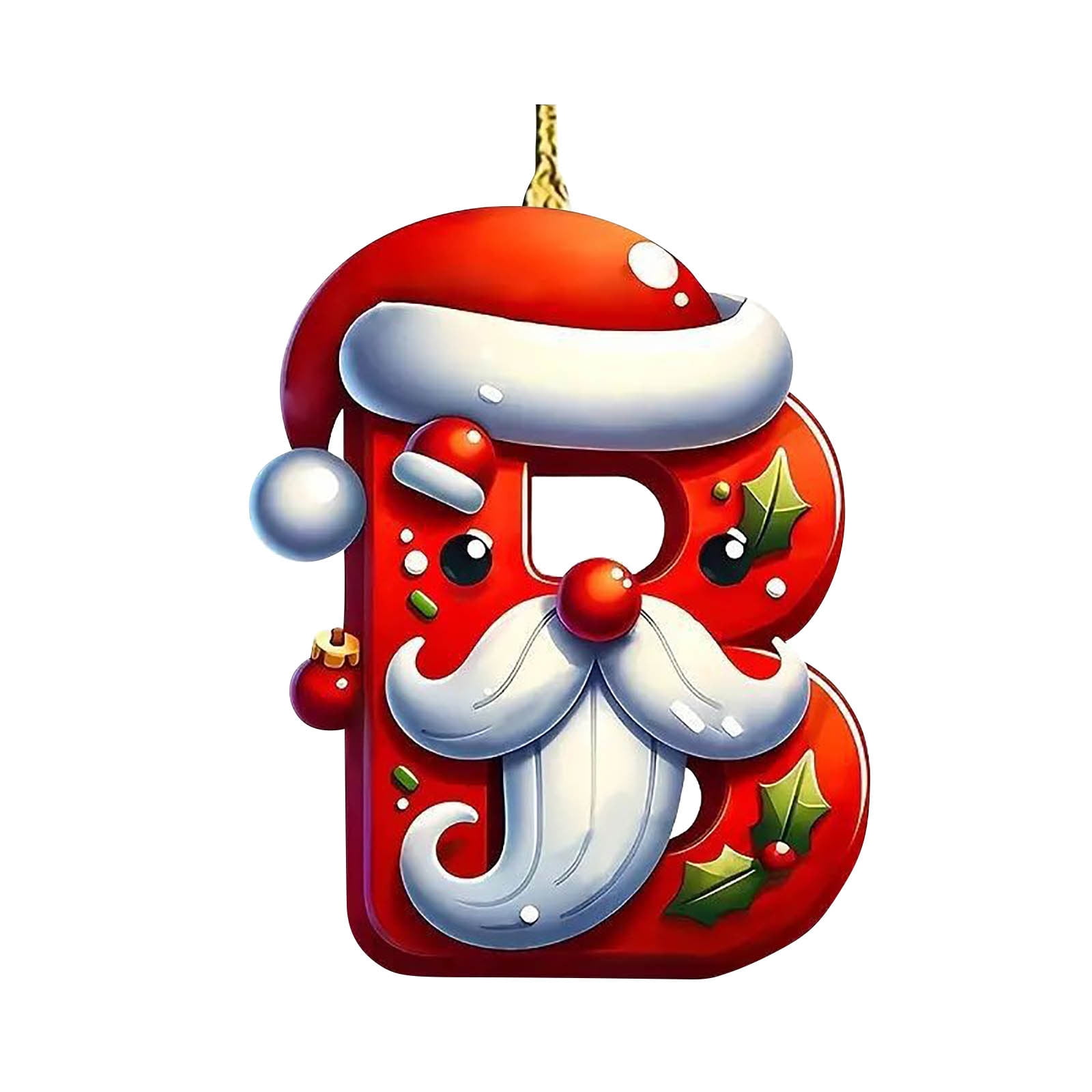 geerera Christmas Tree Alphabet Ornaments, A to Z Letter Hanging Decor ...