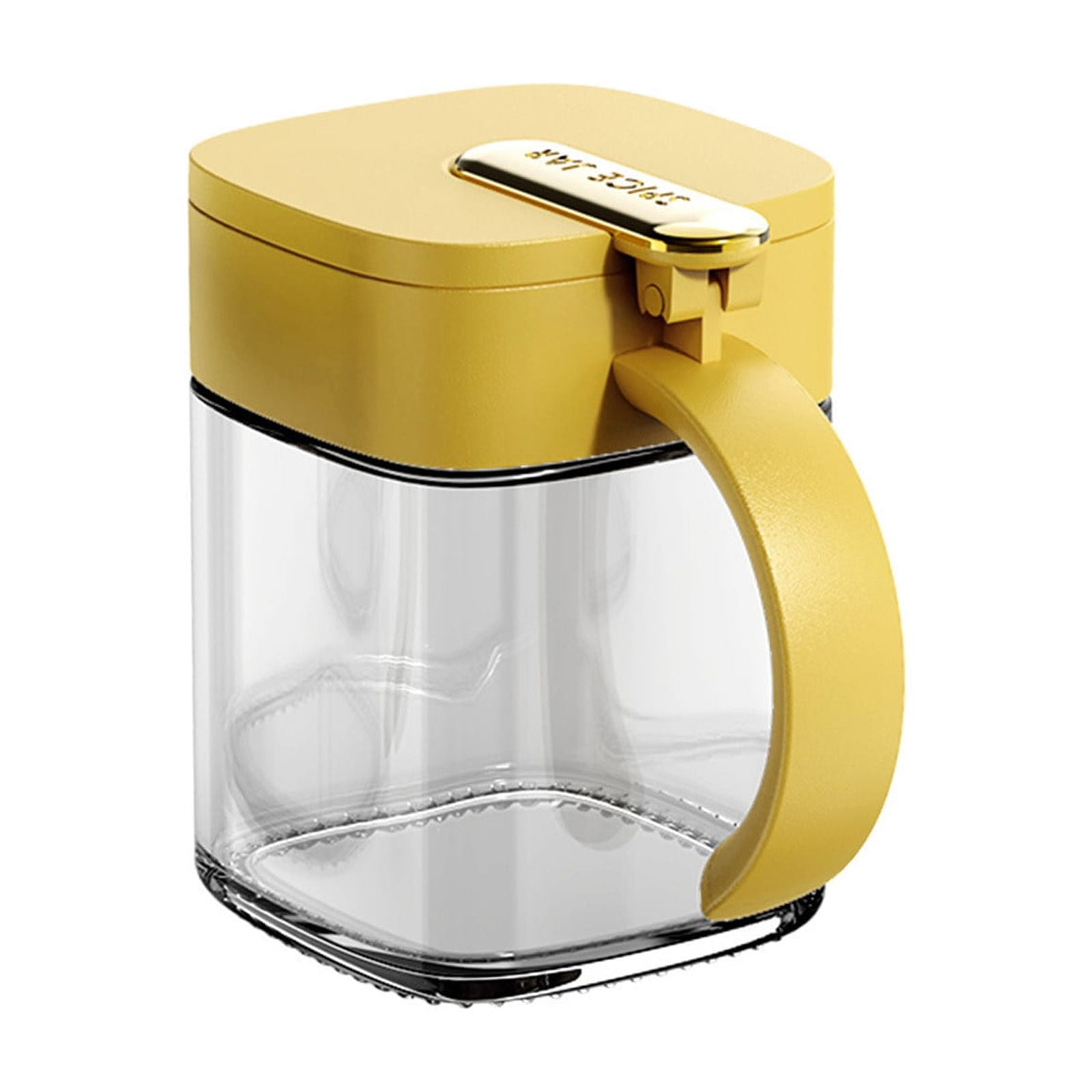 geerera Clear Glass Condiment Canisters Pots, Spice Container with Lid ...