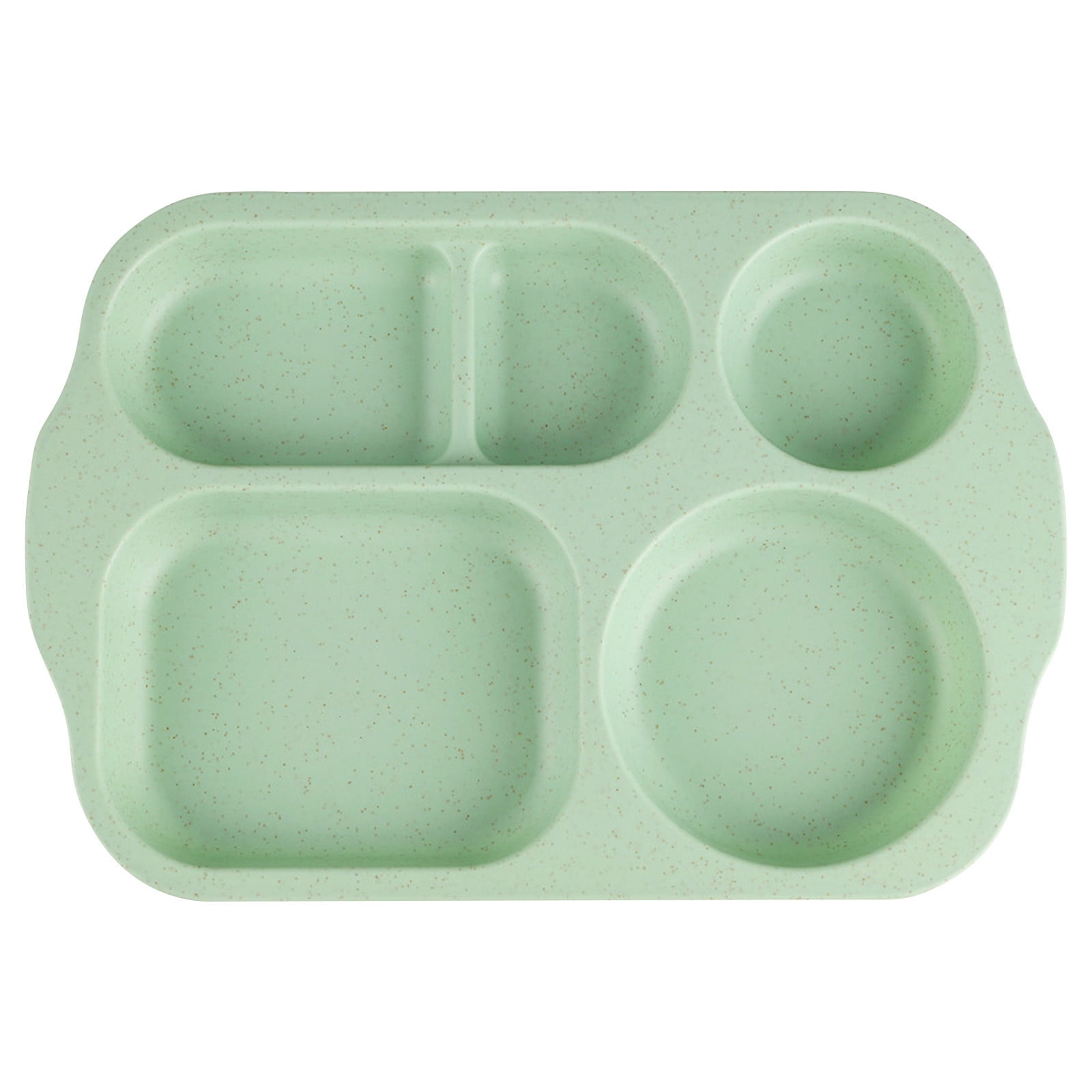 geerera Wheats Straw Meal Plates Student Five Compartment Meal Plates ...