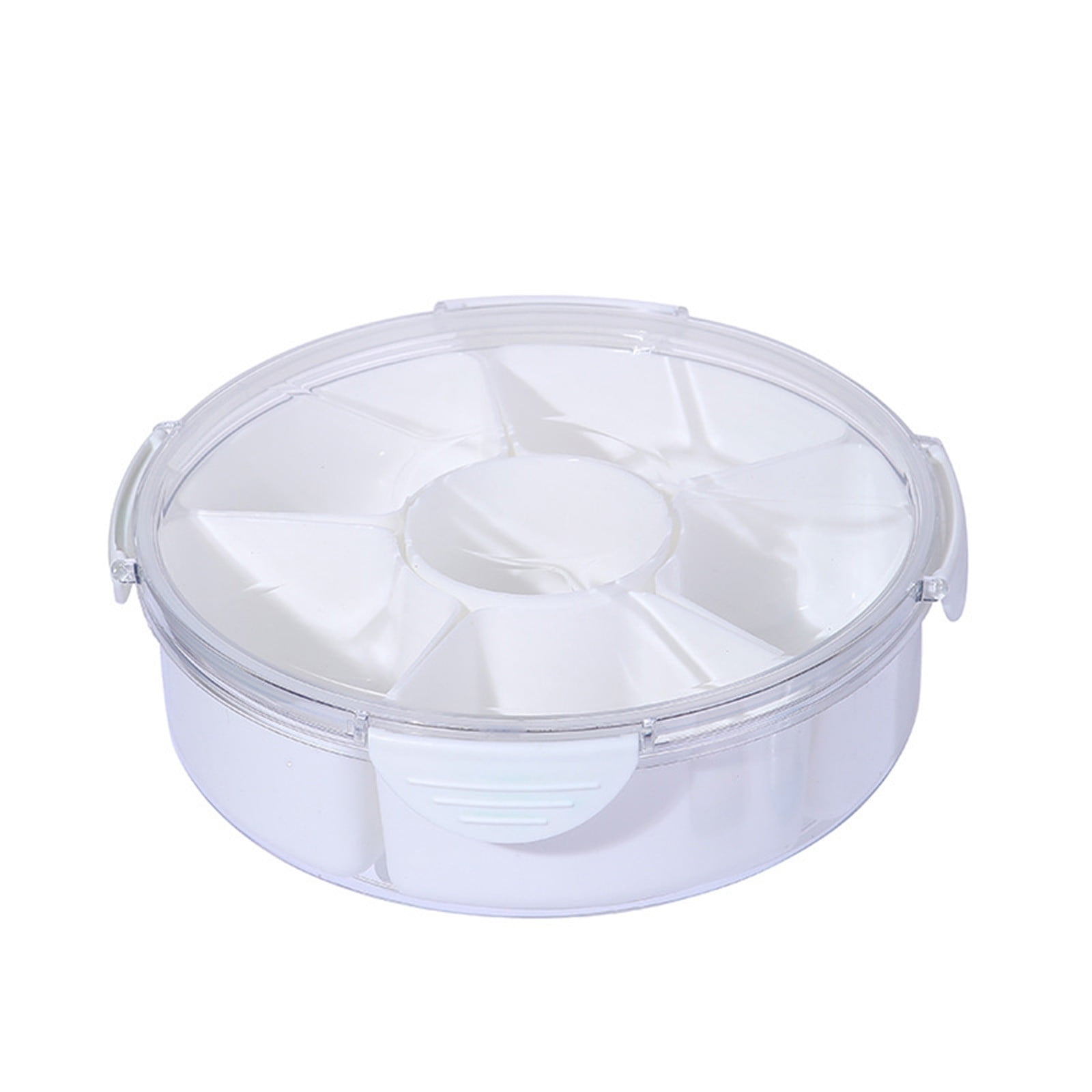 geerera Divided Serving Tray with Lid , Airtight 6 Compartment Snack ...