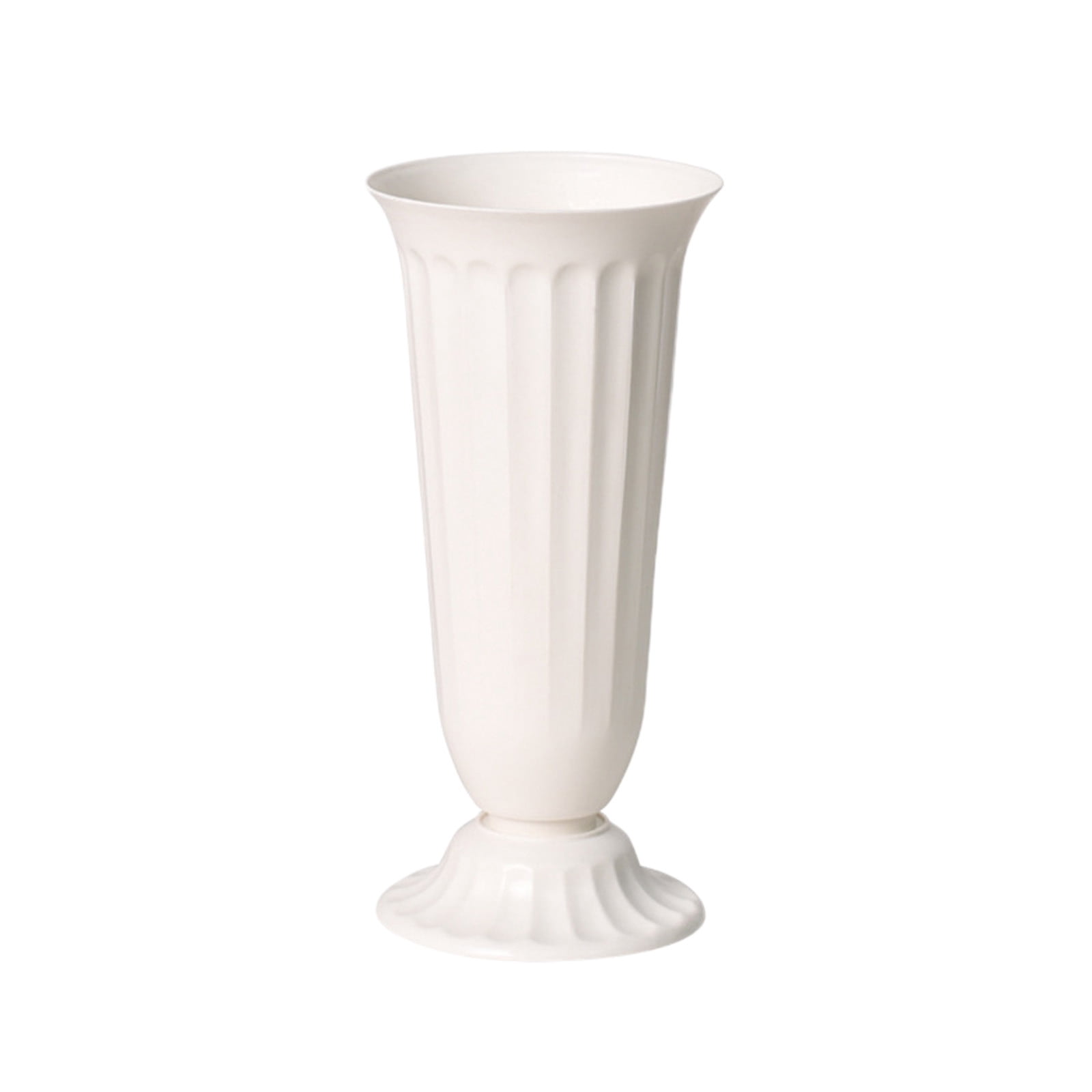 geerera European Roman Pot Plastic Flower Pot White Traditional Plant ...