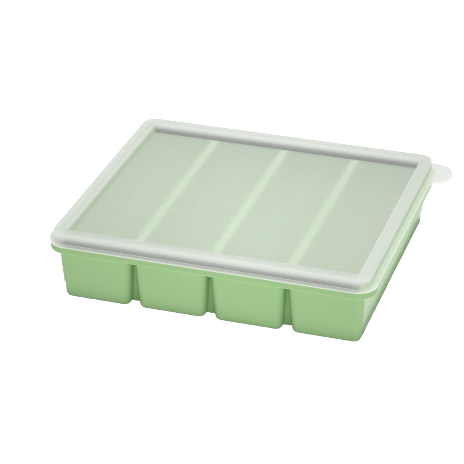 geerera Large Ice Mold, Food Grade Silicone Ice Tray with Lid, for ...