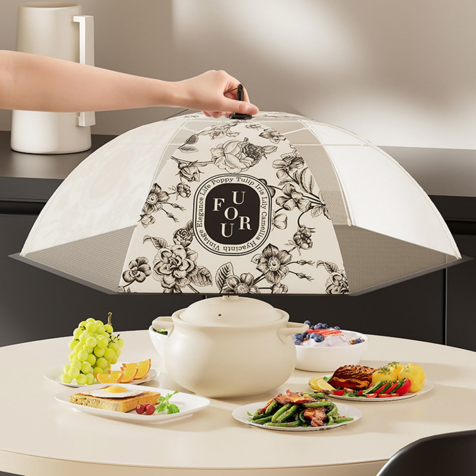 geerera Pop-Up Mesh Screen Food Cover Tent Umbrella, Reusable and ...