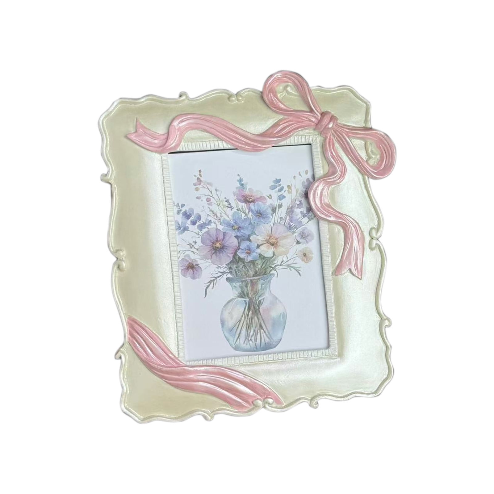 geerera Vintage Photo Frame, Exquisite Picture Frame with Pink Bow ...