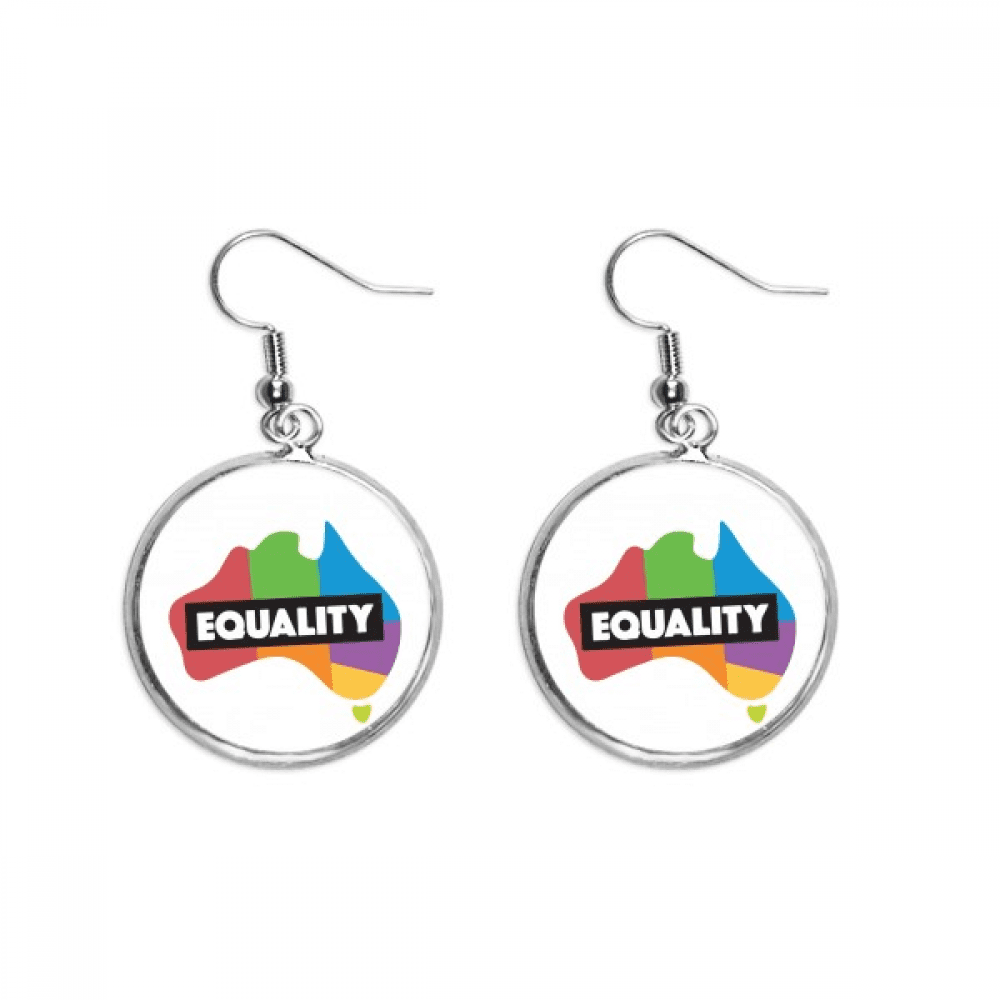 gender difference australian rainbow equality ear dangle silver drop ...
