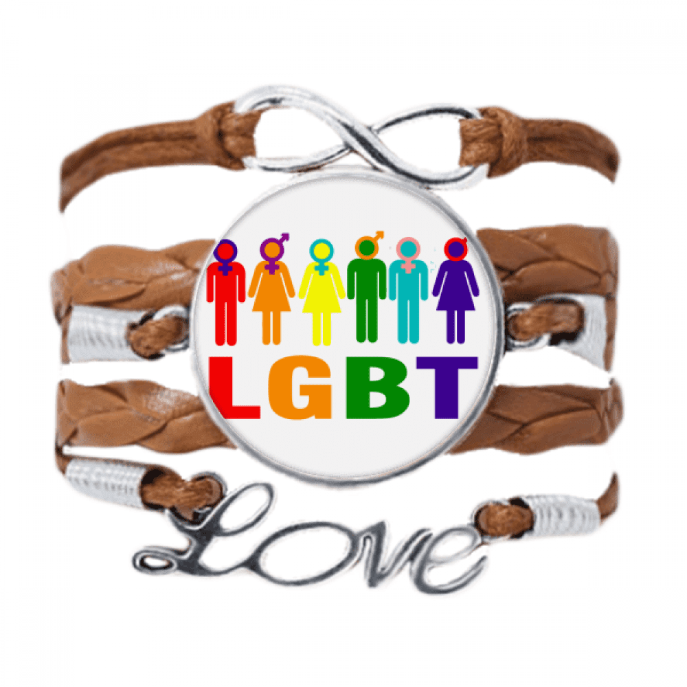 gender differentiation identity rainbow men women bracelet chain ...