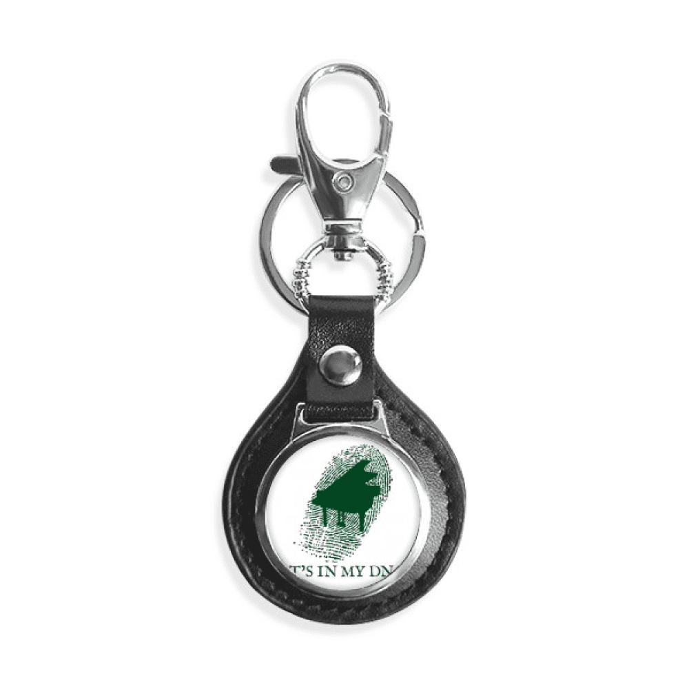 gene fingerprint musical piano key link chain keyholder finder hook ...