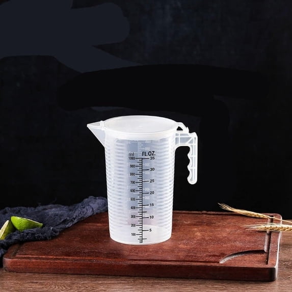 generic 500ML Plastic Measuring Cup with Lid and Handle,Ounce and ML ...