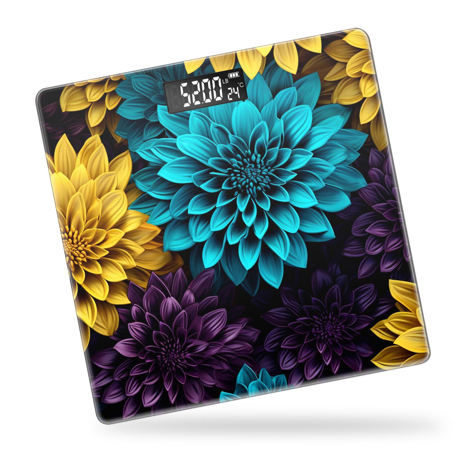 generic Digital Bathroom Scale for Purple Floral Painting, Highly ...