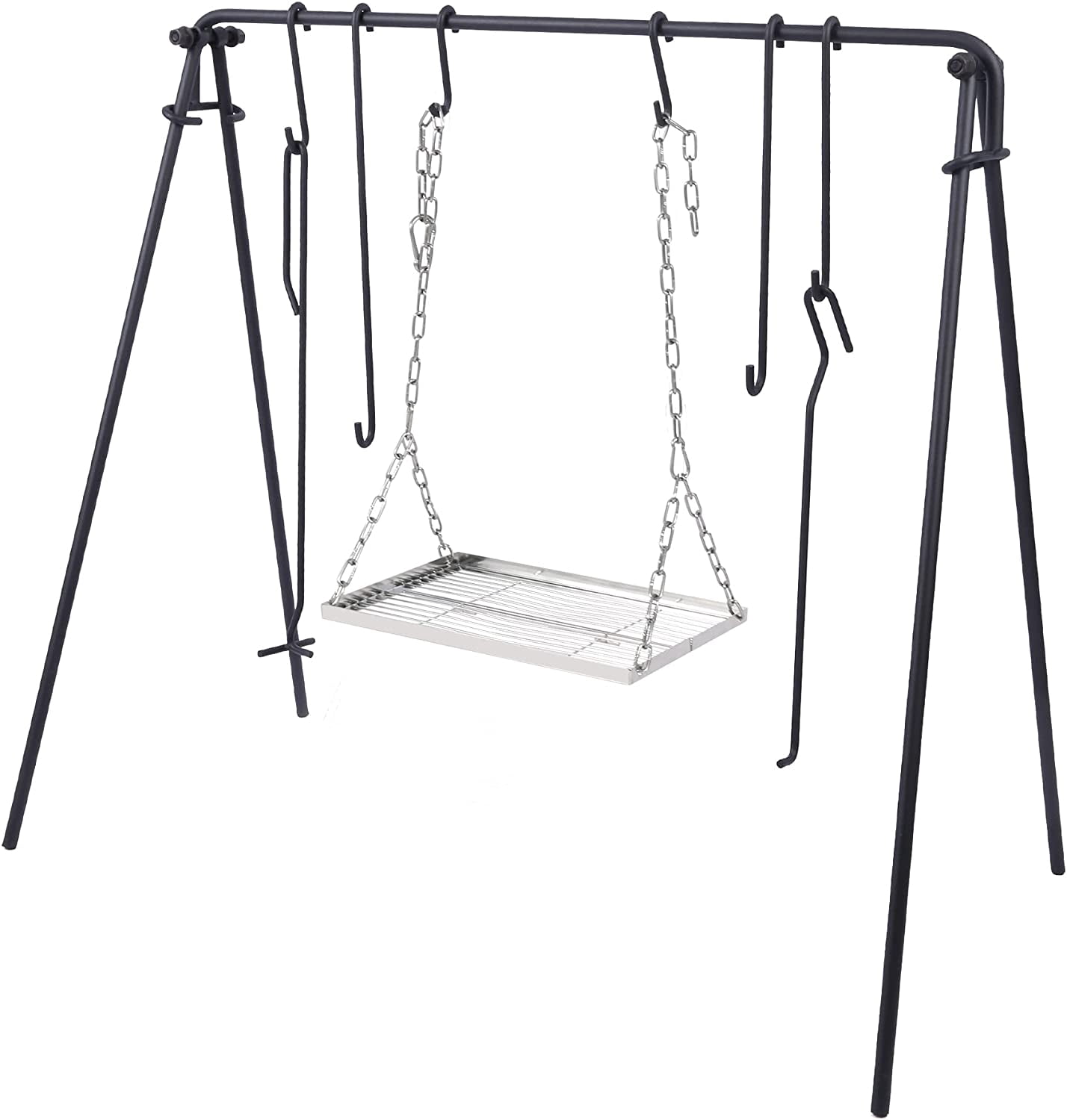 generic Grill Swing Campfire Cooking Stand with Adjusatble Stainless ...