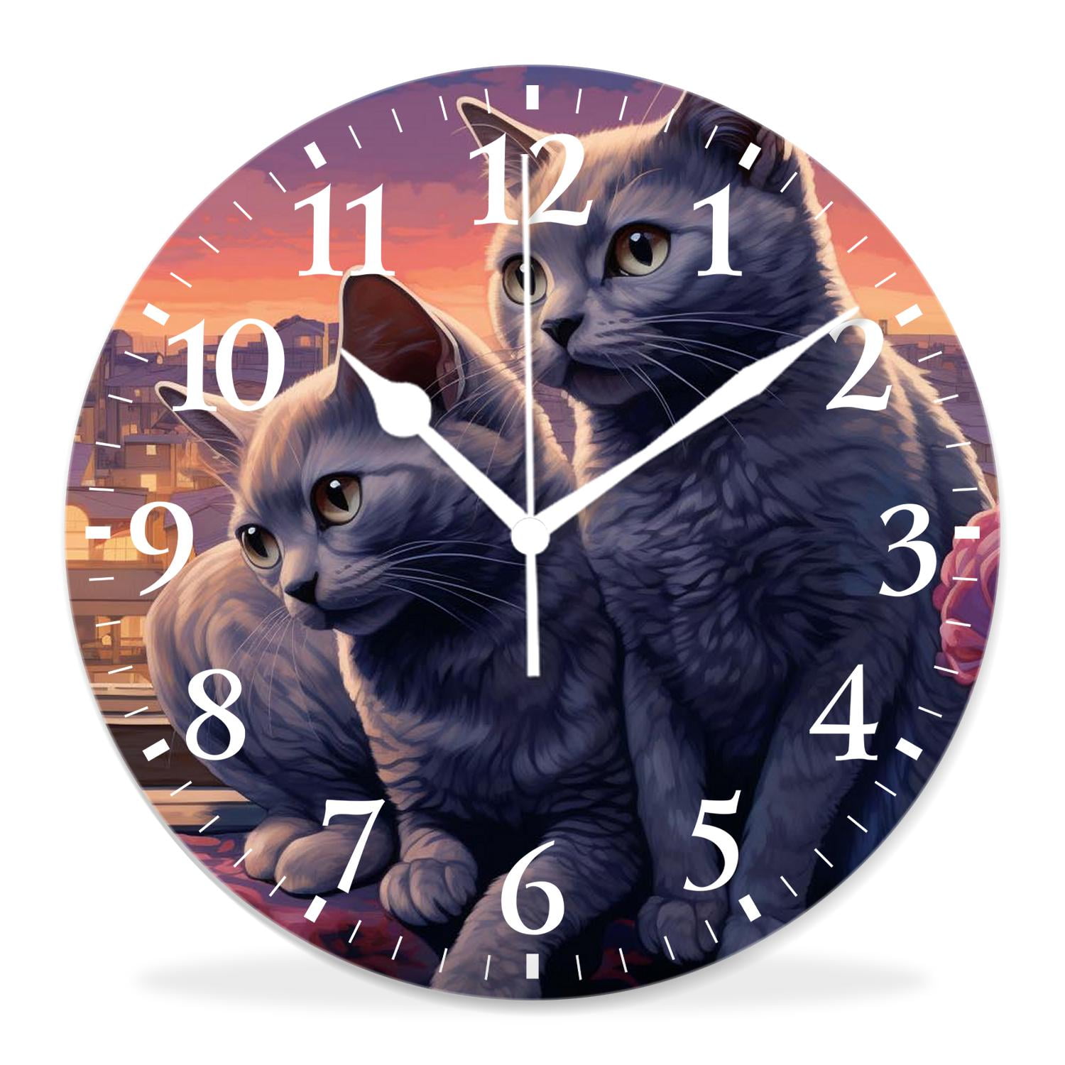 generic Silent Non Ticking 12 inch Round Wall Clocks,British Short ...