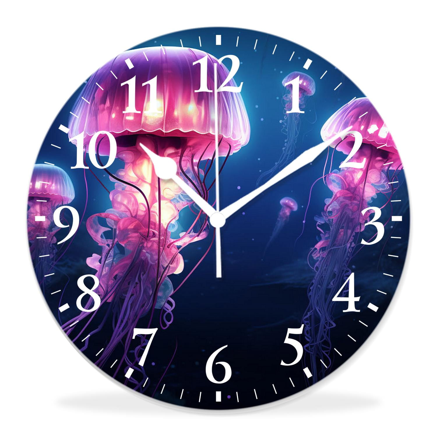 generic Silent Non Ticking 14 inch Round Wall Clocks,Jellyfish ...