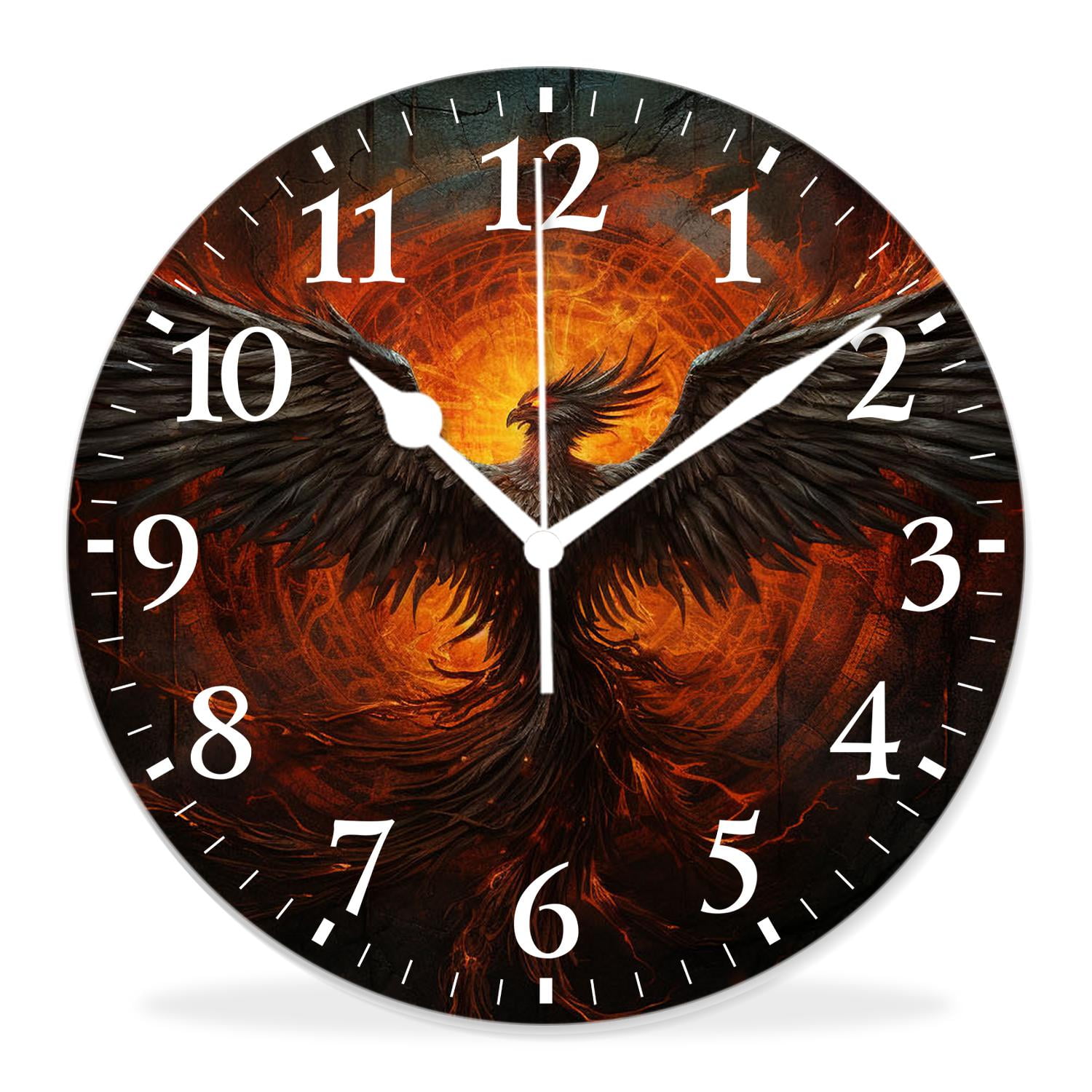 generic Silent Non-Ticking Decorative 12 inch Wall Clock,Egypt Phoenix ...