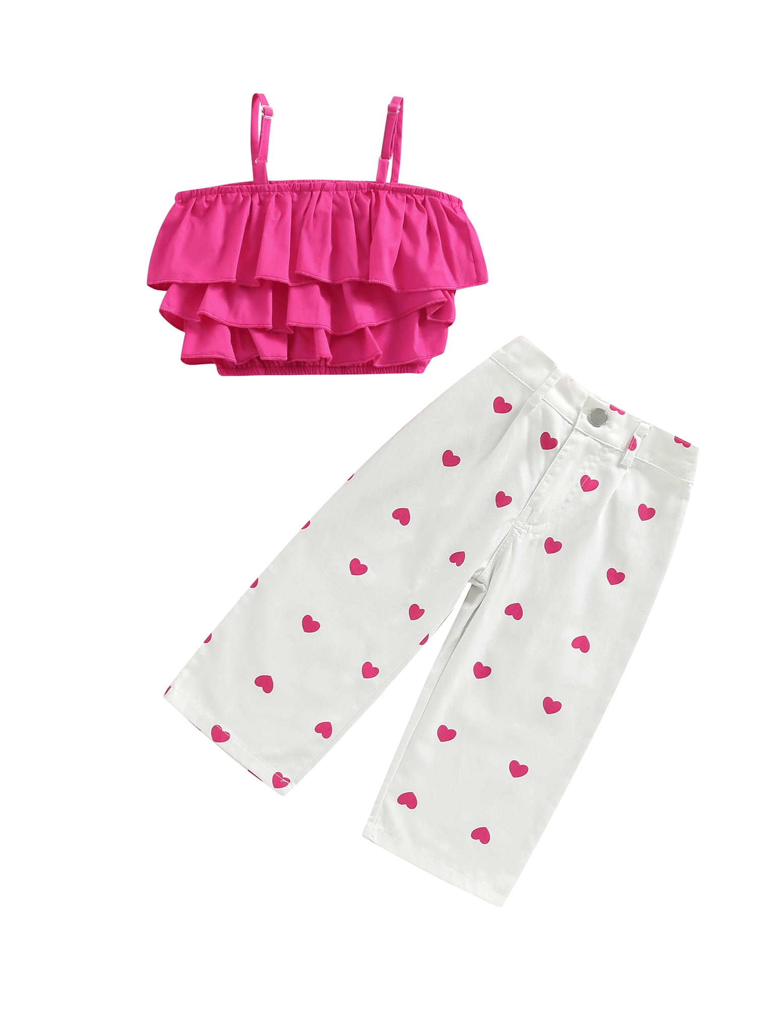 generic Toddler Kid Girls Summer Outfit 1 2 3 4 5 6T Solid Color ...