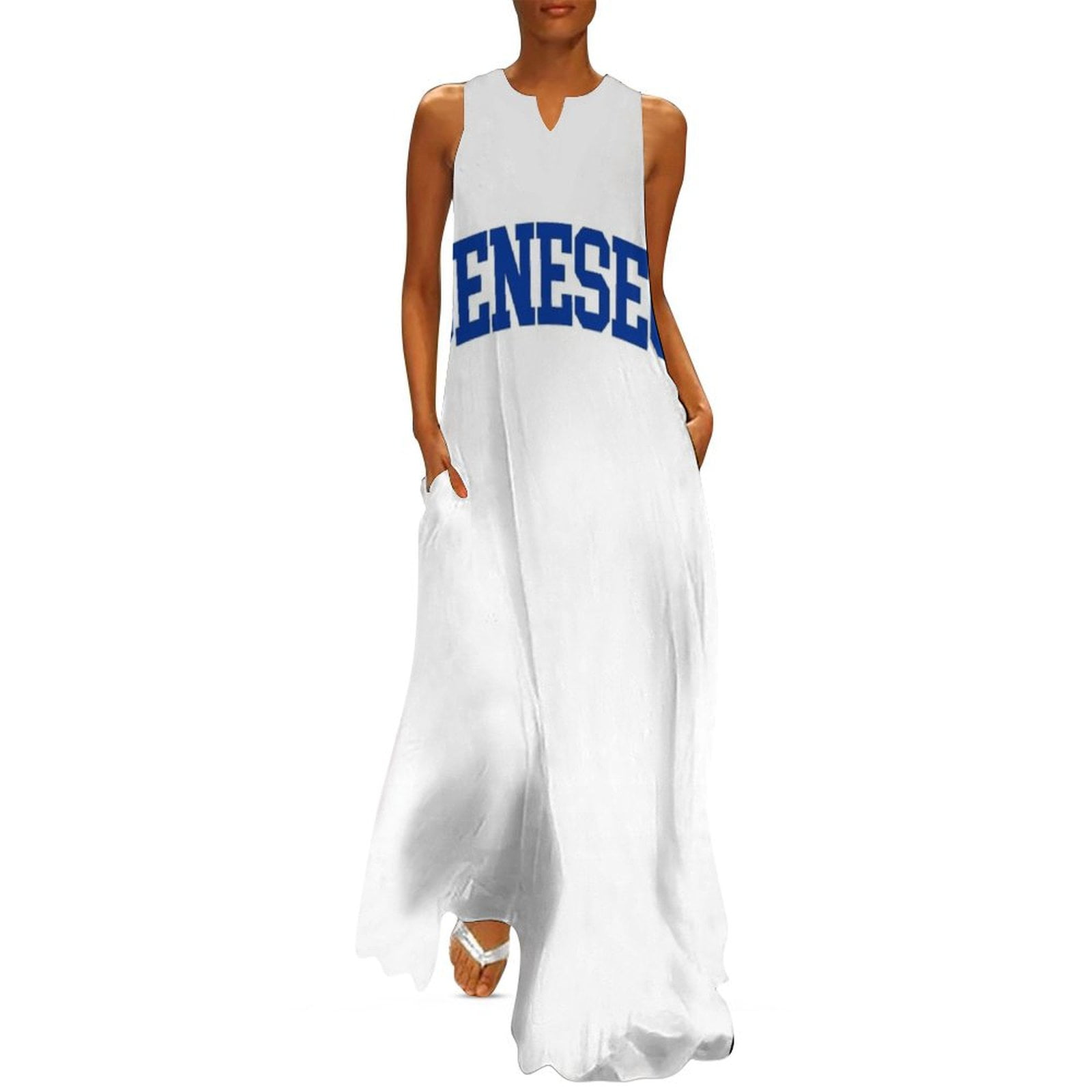 geneseo - college font curved Long Dress women clothing 2024 new ...