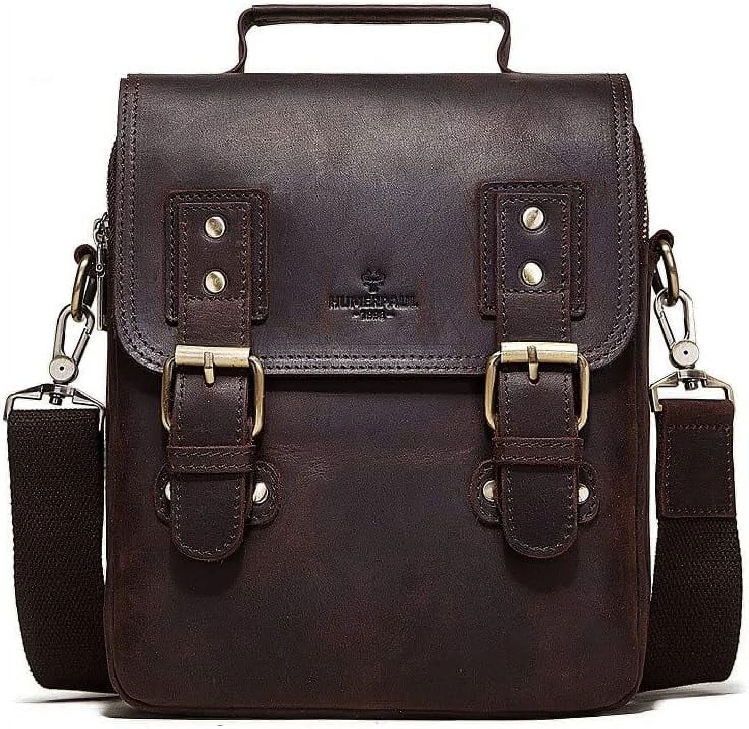 genuine leather messenger bag shoulder bag, genuine leather bag mens ...