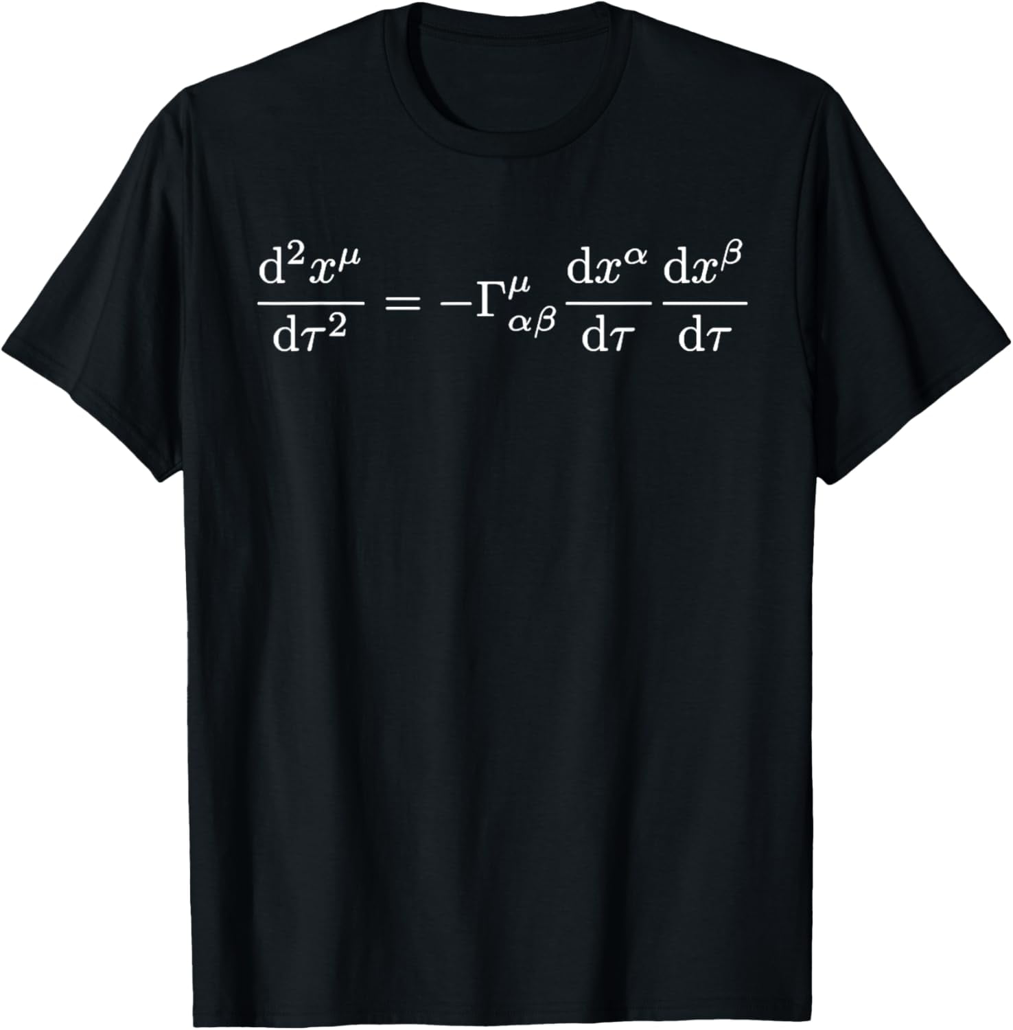geodesic equation of differential geometry, math and science T-Shirt ...