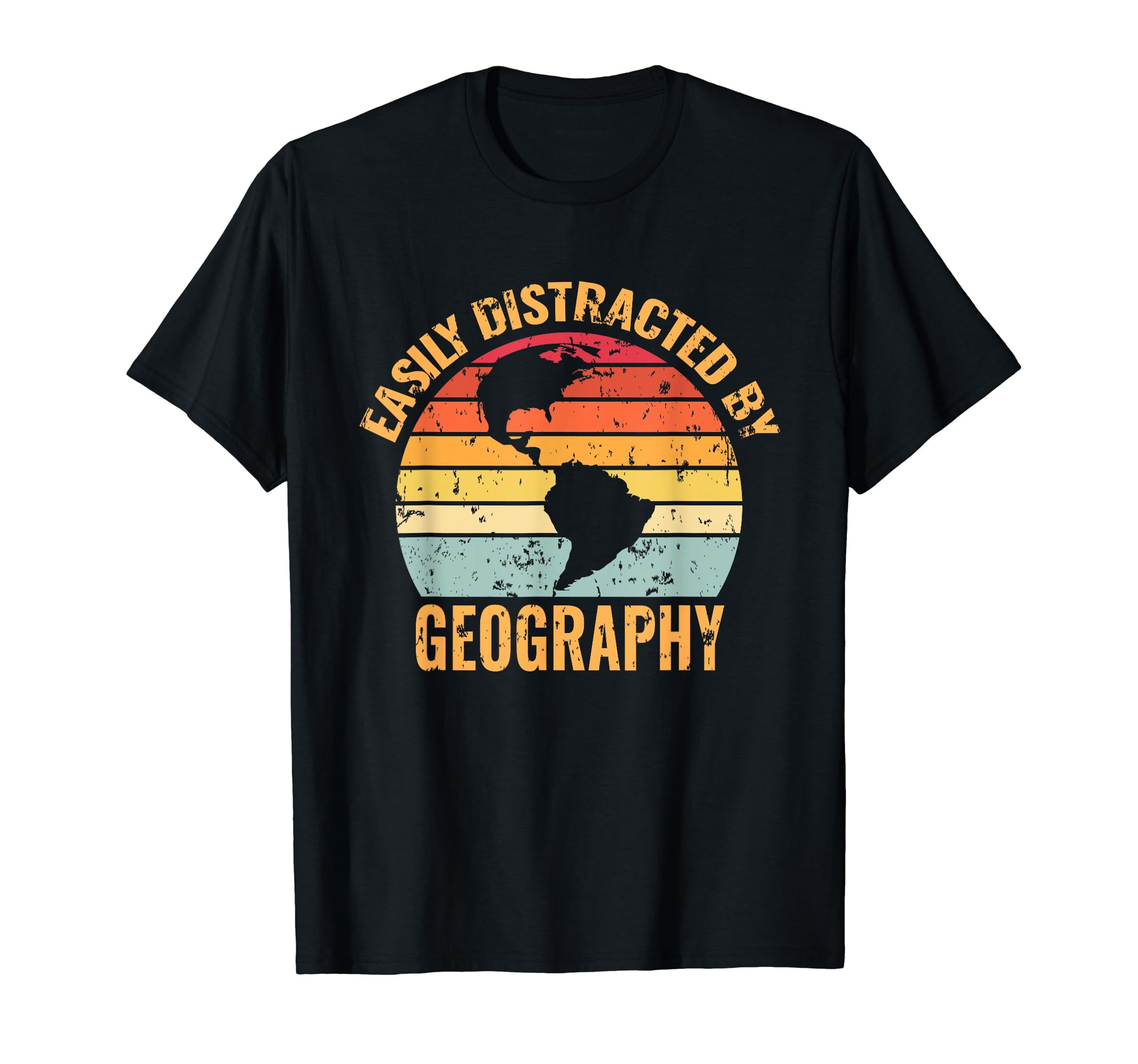 geography teacher retro vintage geographer Casual Vintage T-Shirt ...