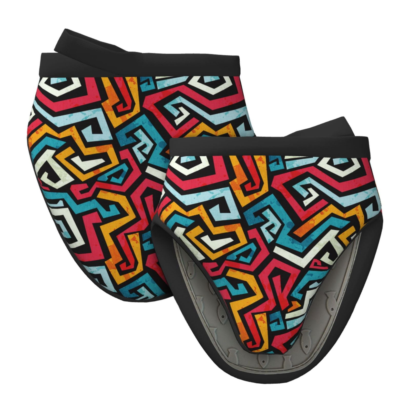 geometry A Oven Mitts Heat Resistant with Hanging Loop, Soft Lining ...