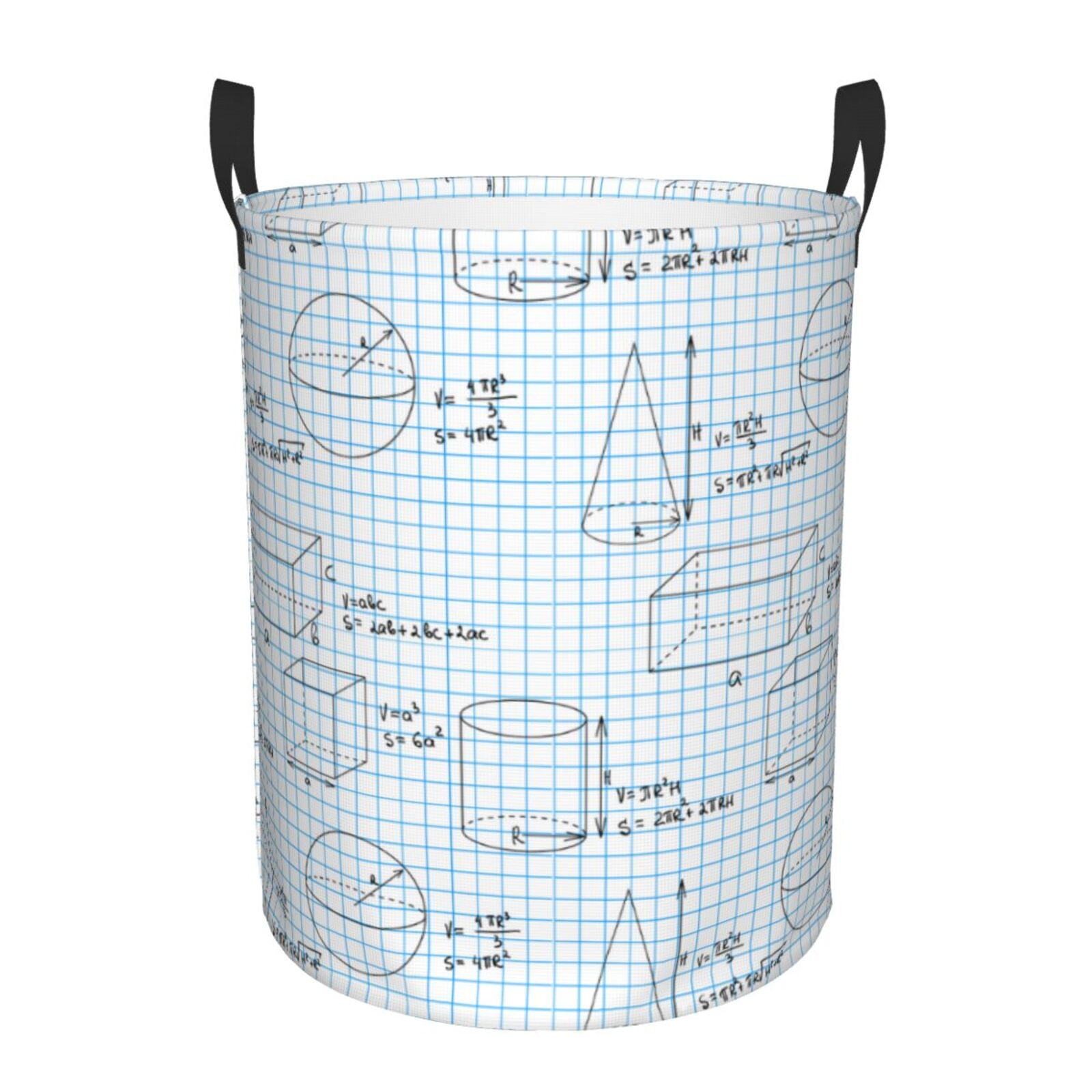 geometry Math Print Laundry Basket, Laundry Hamper Waterproof Laundry ...