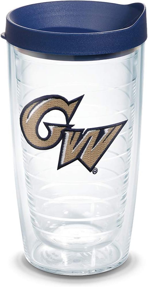 **george washington colonials logo tumbler with emblem and navy lid ...