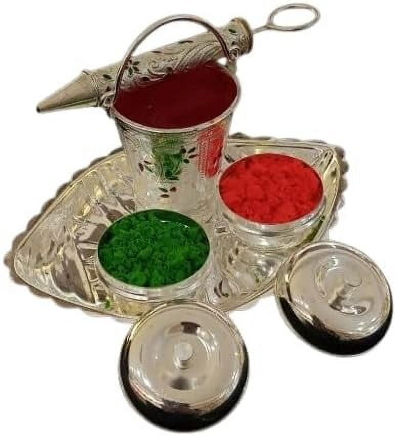 german silver small tray with bowls holi hamper - Walmart.com